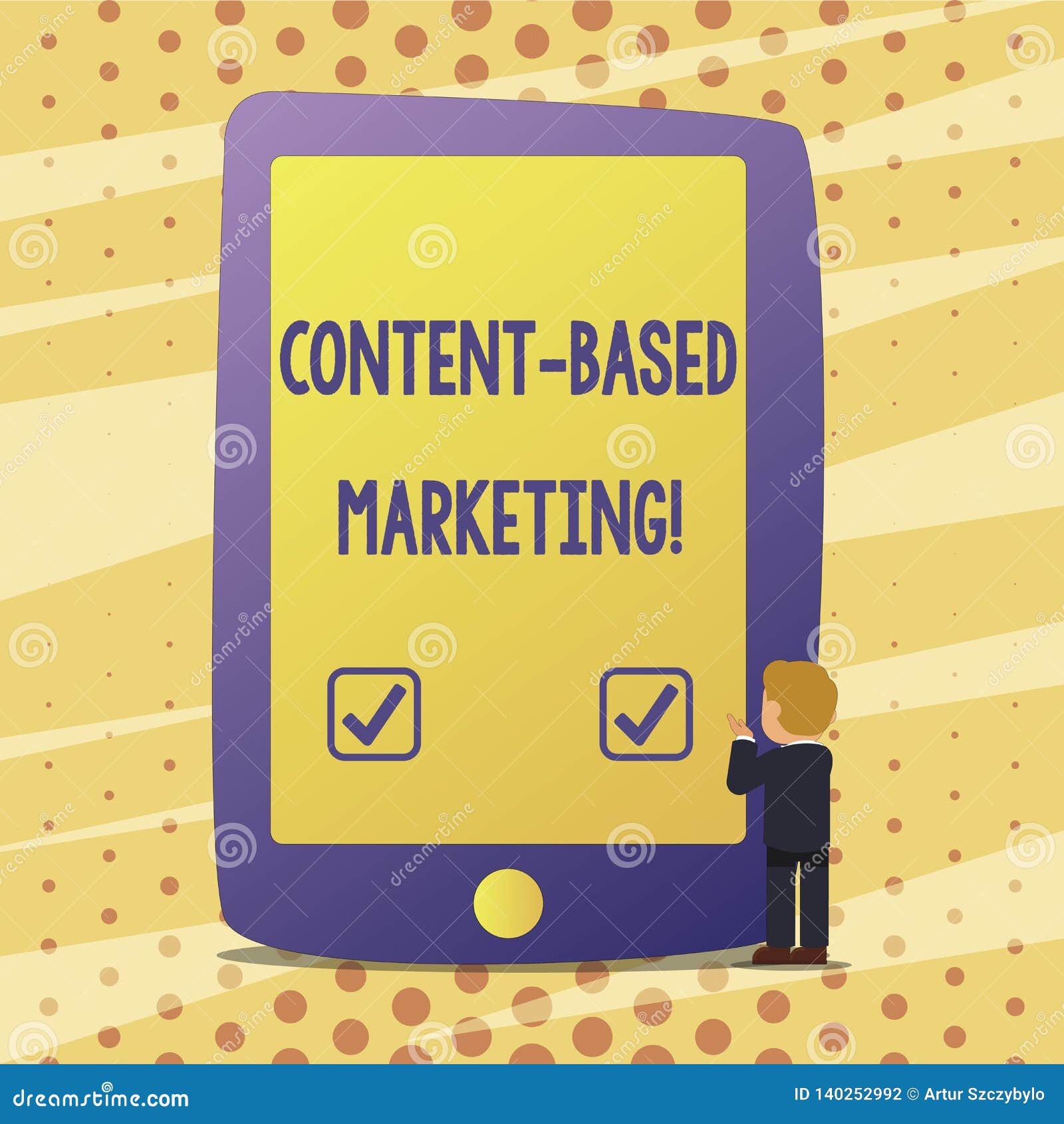 Handwriting Text Content Based Marketing. Concept Meaning Advertising ...