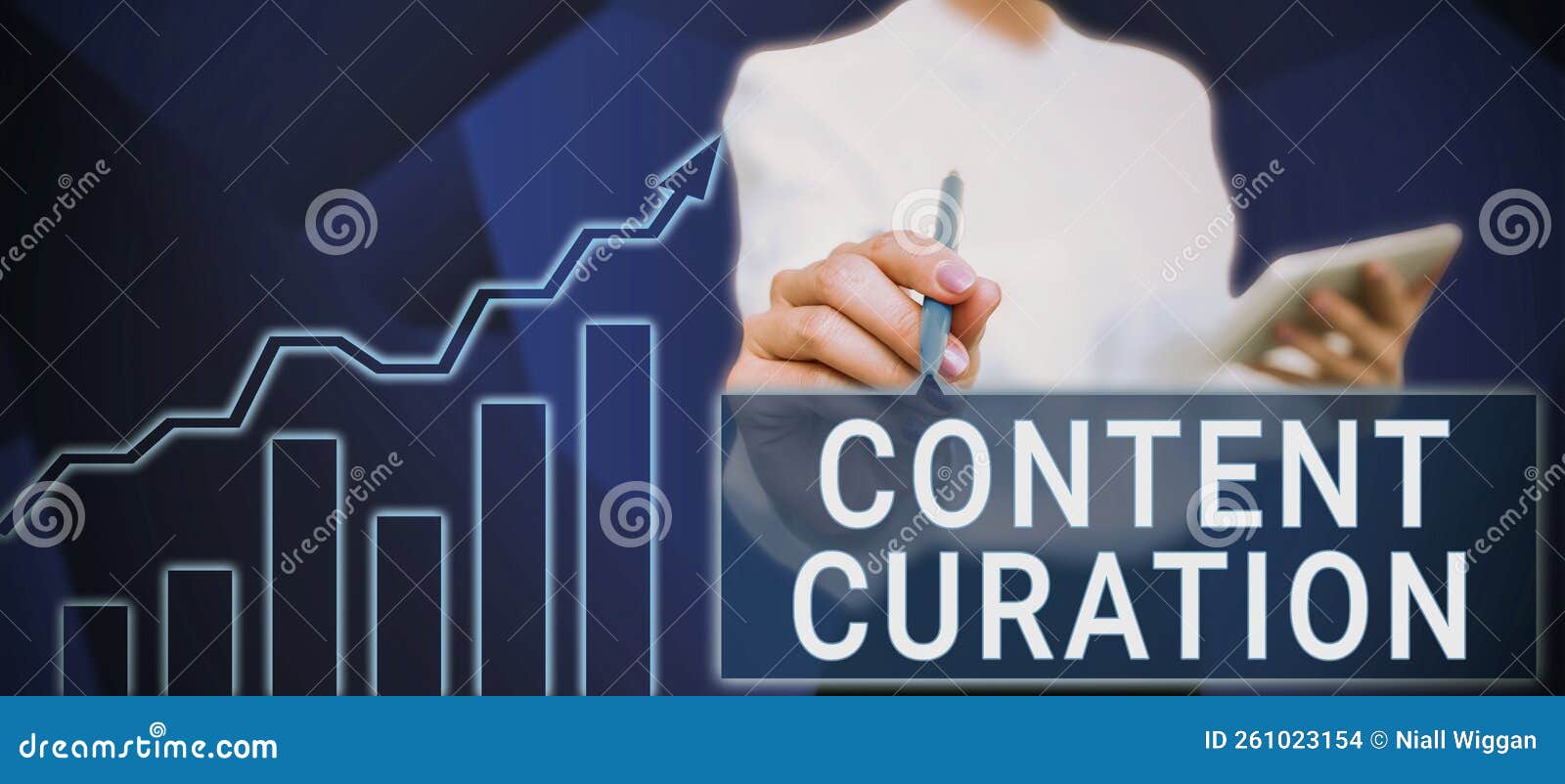 Conceptual Display Content Curation. Business Showcase Process of ...