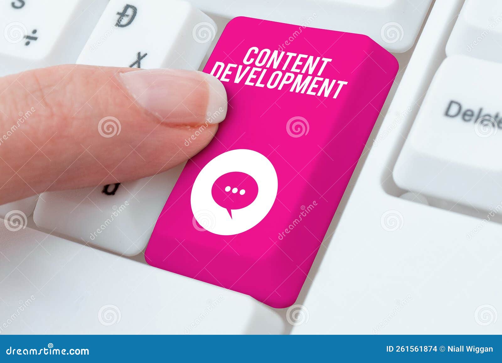 Text Caption Presenting Content Development. Business Concept ...