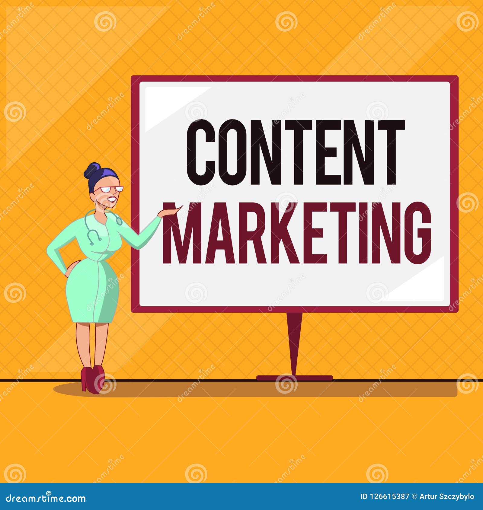 Handwriting Text Content Marketing. Concept Meaning Involves the ...