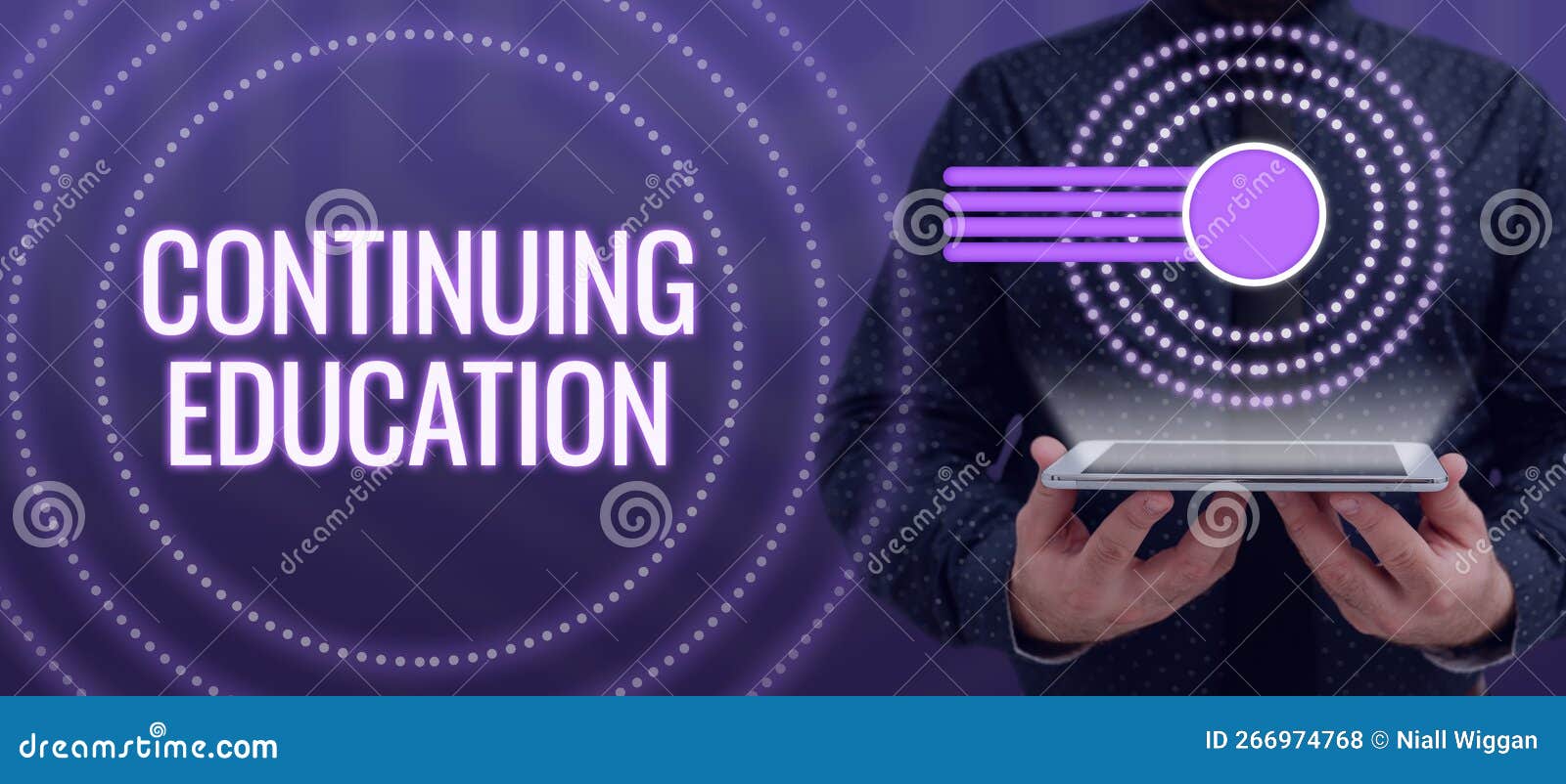 Hand Writing Sign Continuing Education. Word Written on Continued ...