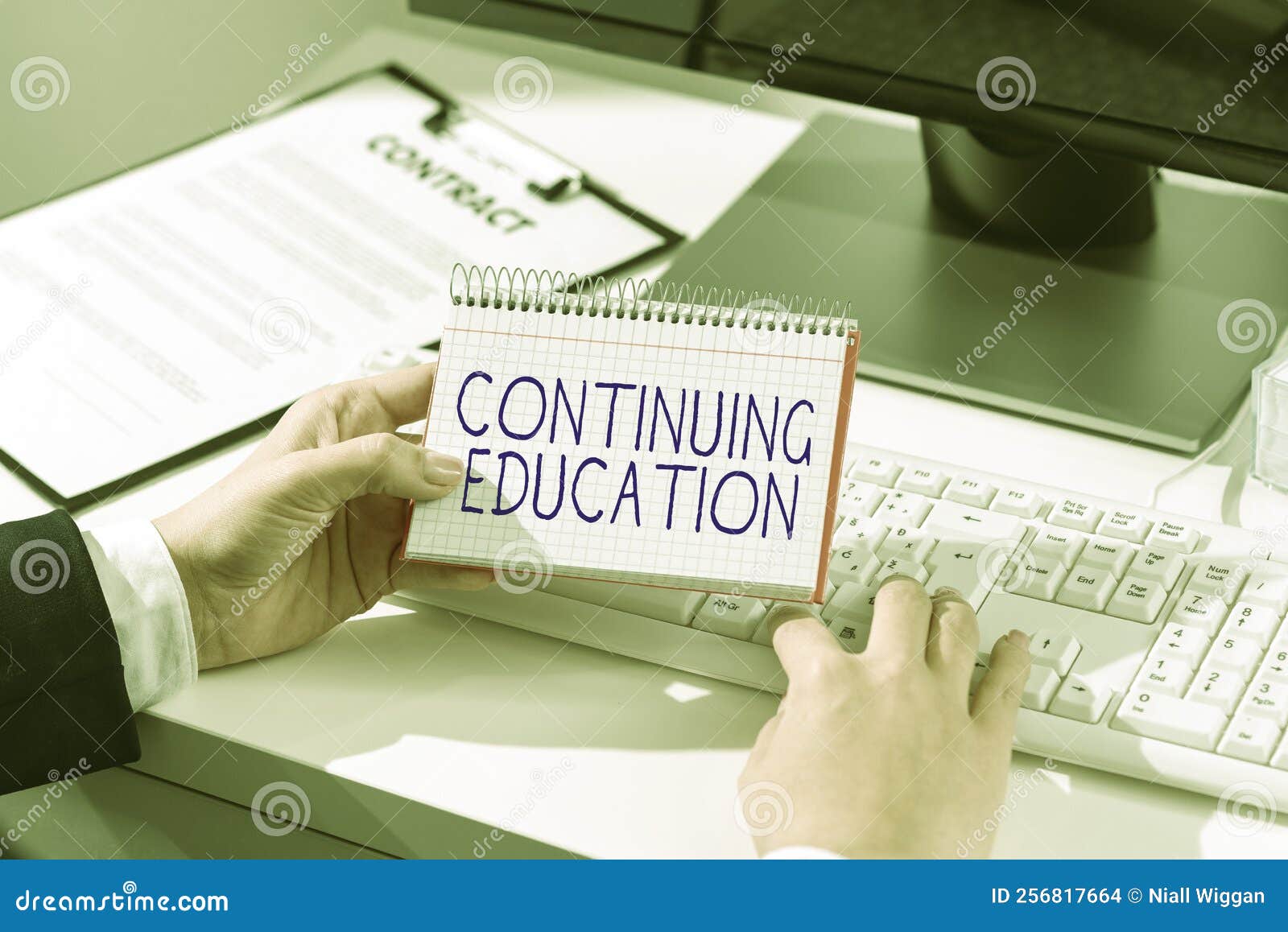 Handwriting Text Continuing Education. Concept Meaning Continued ...