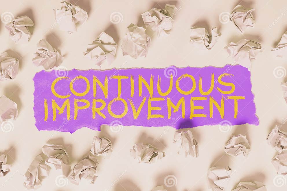 Handwriting Text Continuous Improvement. Conceptual Photo Making Small ... Handwriting Text Continuous Improvement. Conceptual Photo Making Small ...