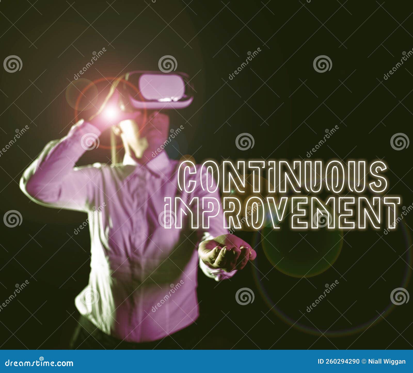 Text Caption Presenting Continuous Improvement. Internet Concept Making ...