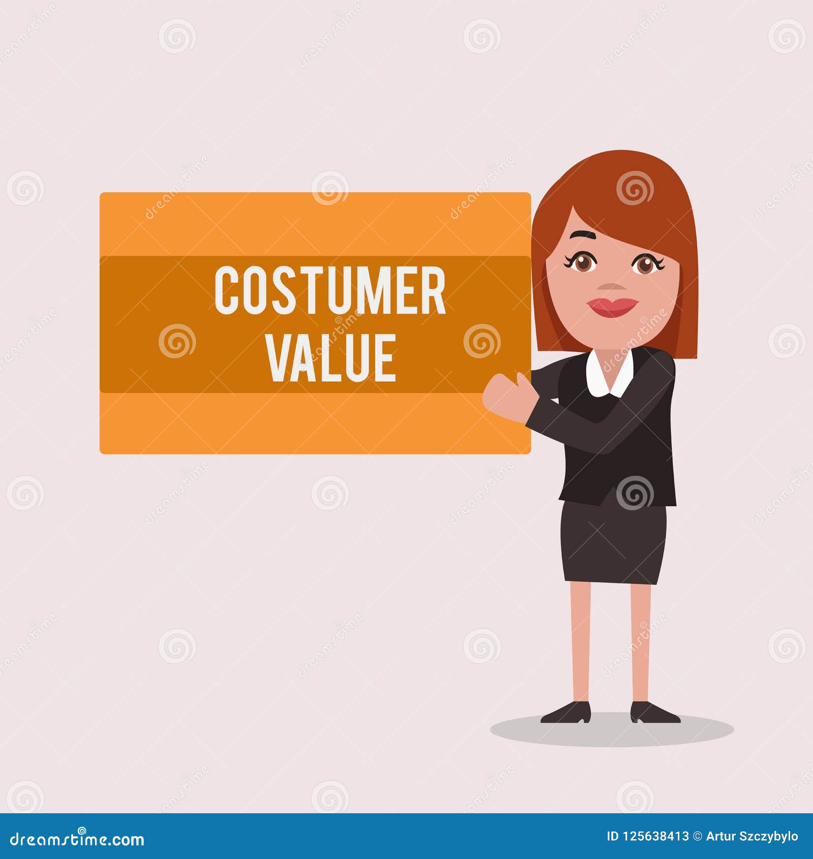 Handwriting Text Costumer Value. Concept Meaning Amount of Benefits ...