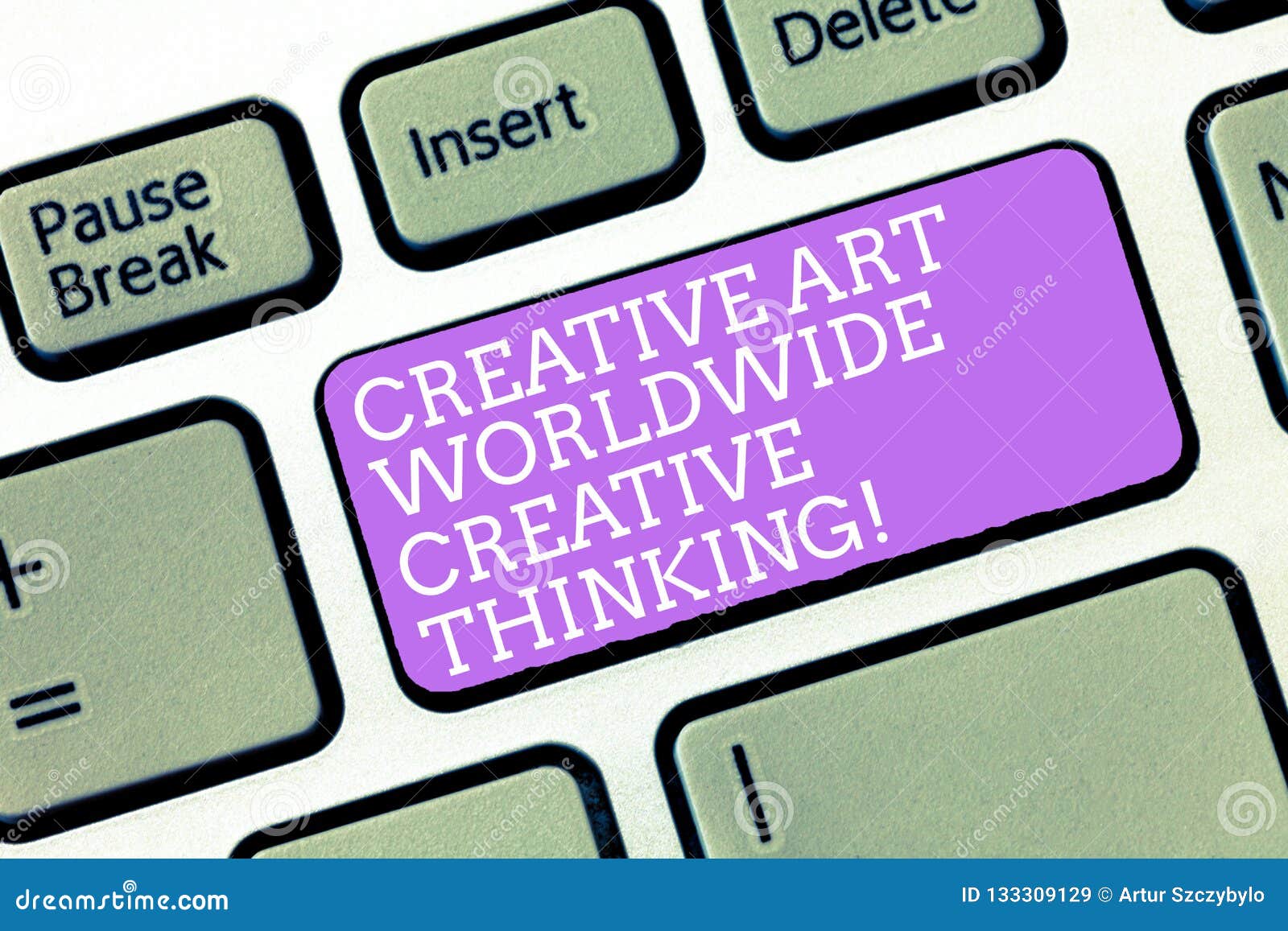 Handwriting Text Creative Art Worldwide Creative Thinking. Concept ...