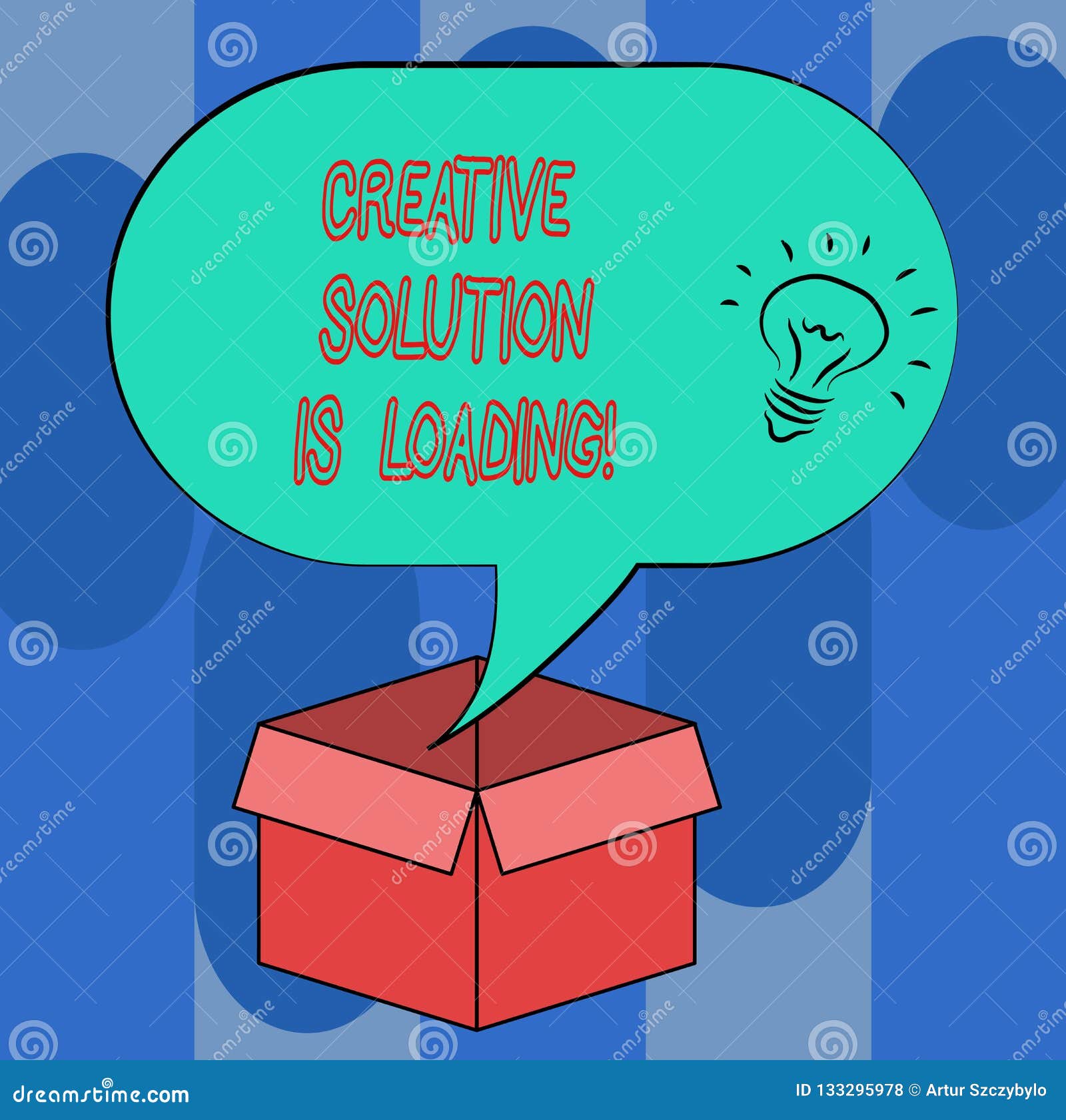 Handwriting Text Creative Solution is Loading. Concept Meaning ...