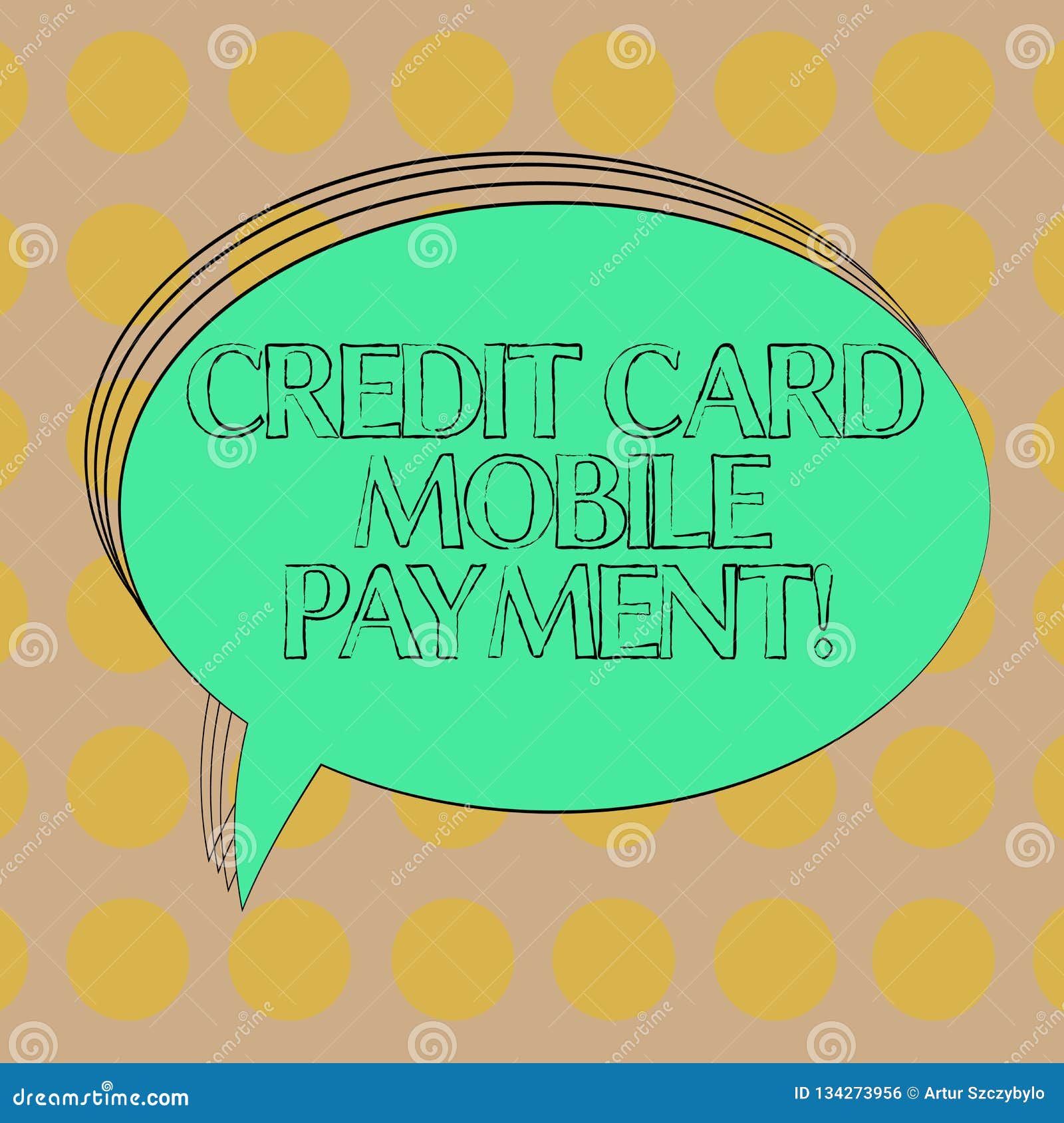 Handwriting Text Credit Card Mobile Payment. Concept Meaning Online ...