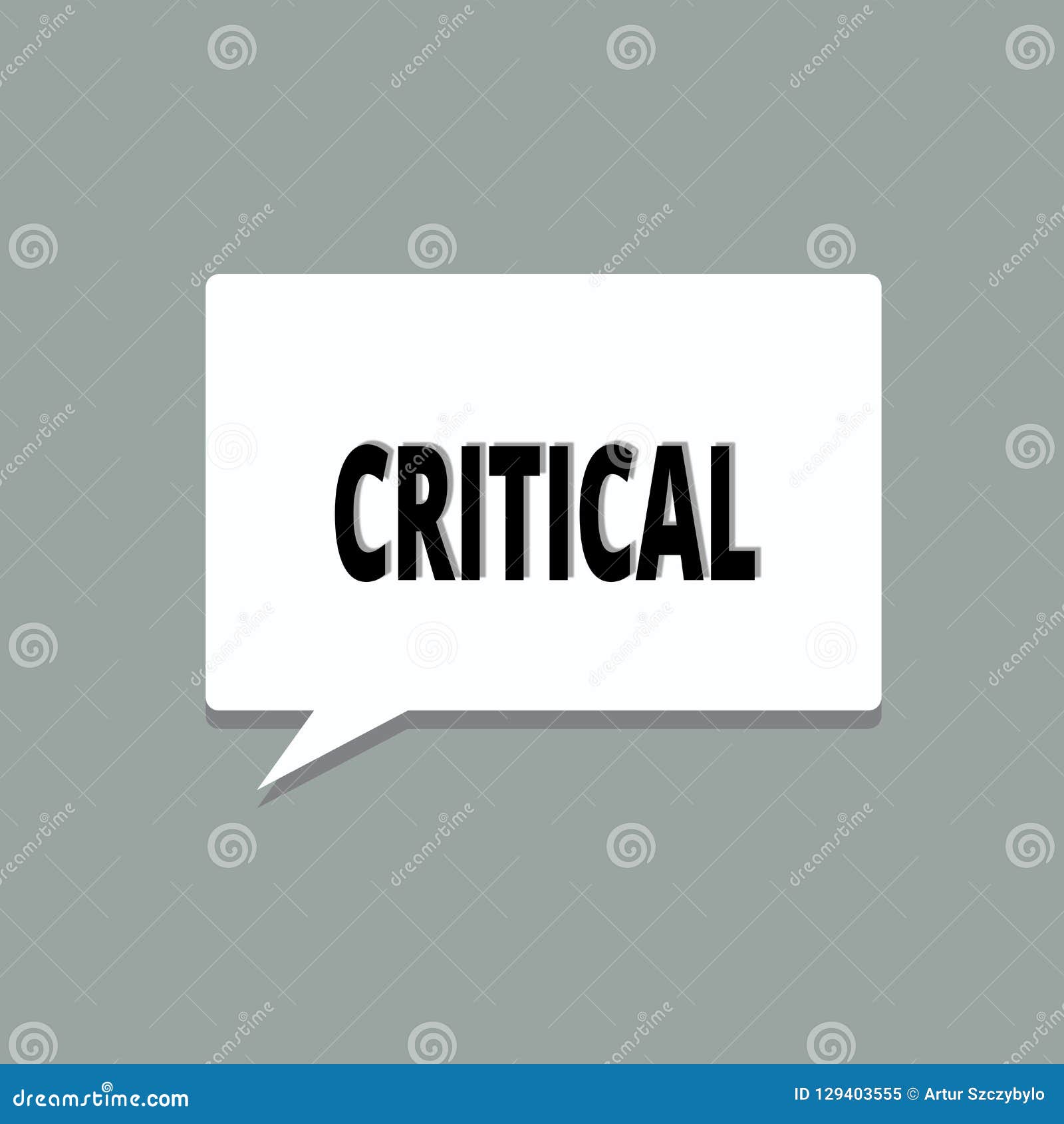 Handwriting Text Critical. Concept Meaning Expressing Adverse ...