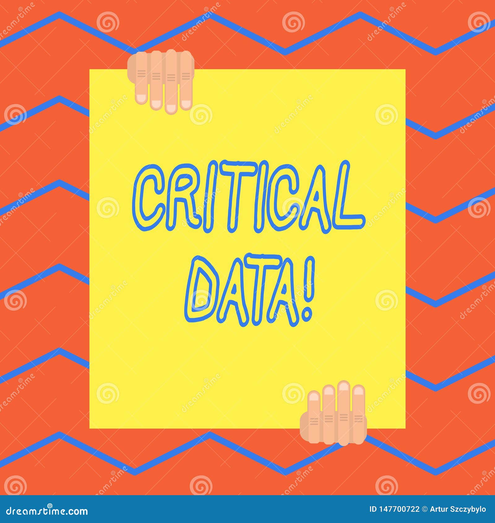 Handwriting Text Critical Data. Concept Meaning Elements of Business ...