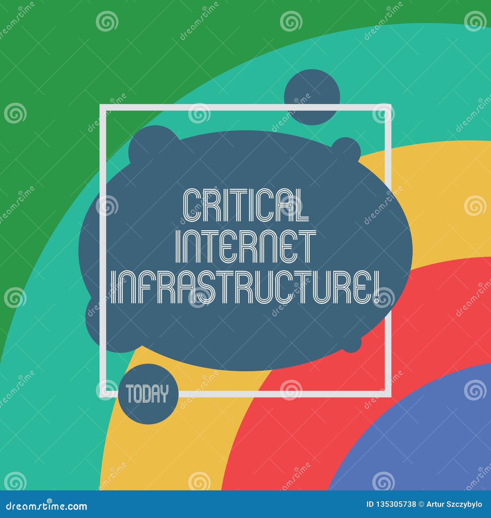 Handwriting Text Critical Internet Infrastructure. Concept Meaning ...