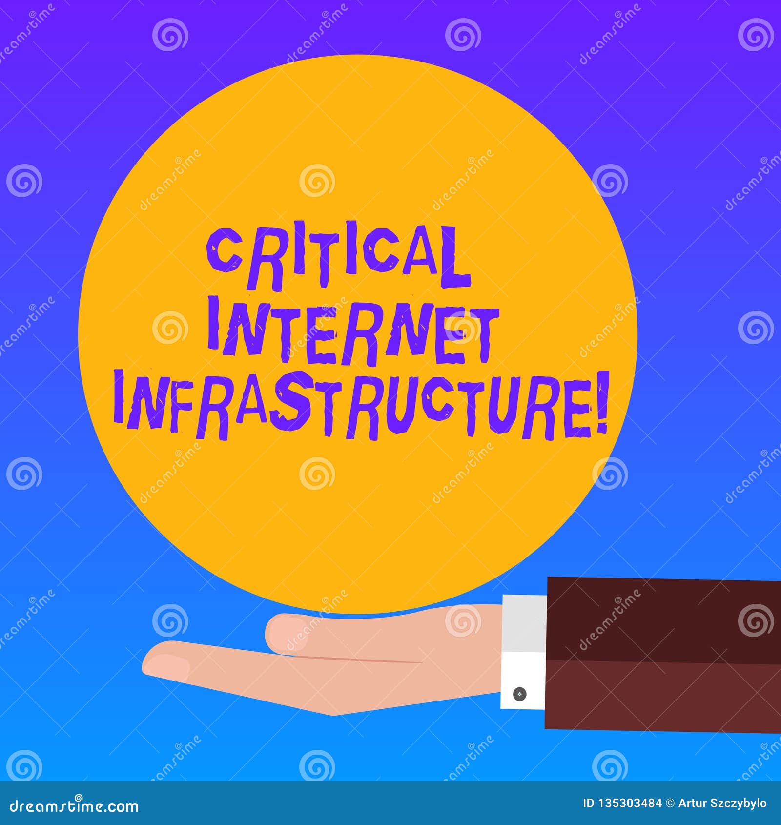 Handwriting Text Critical Internet Infrastructure. Concept Meaning ...
