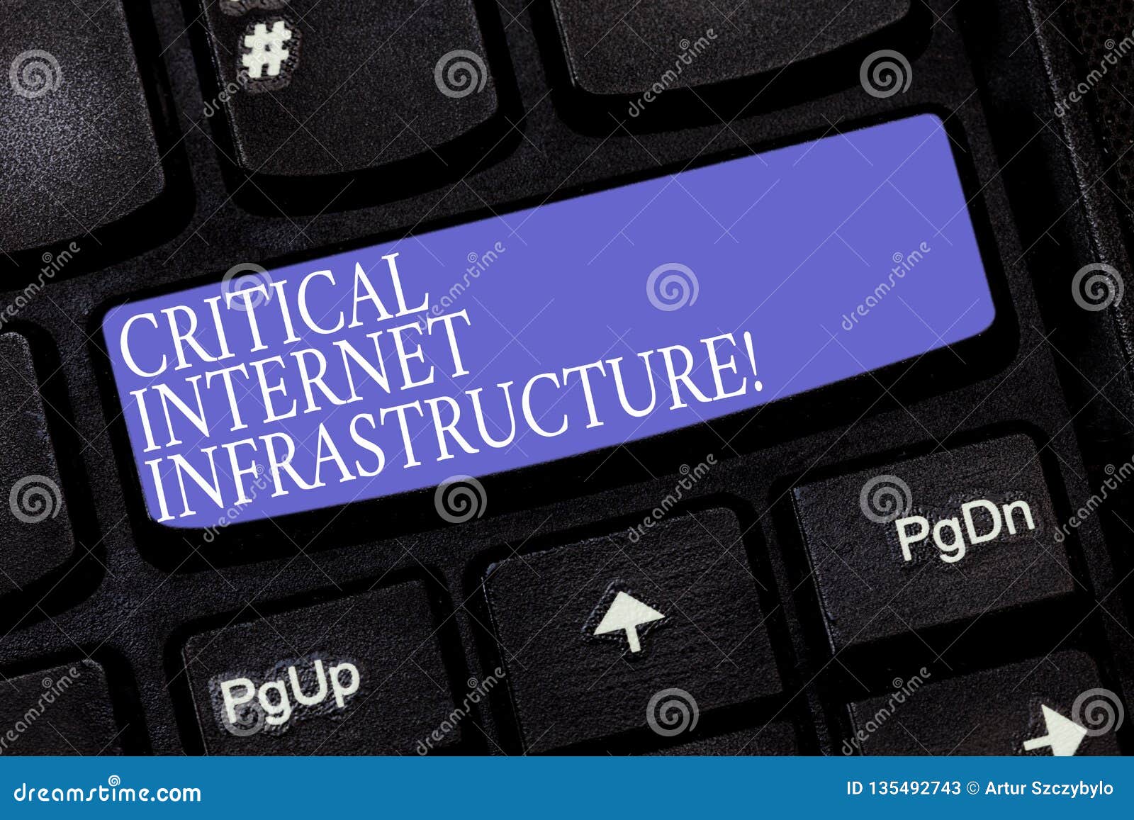 Handwriting Text Critical Internet Infrastructure. Concept Meaning ...