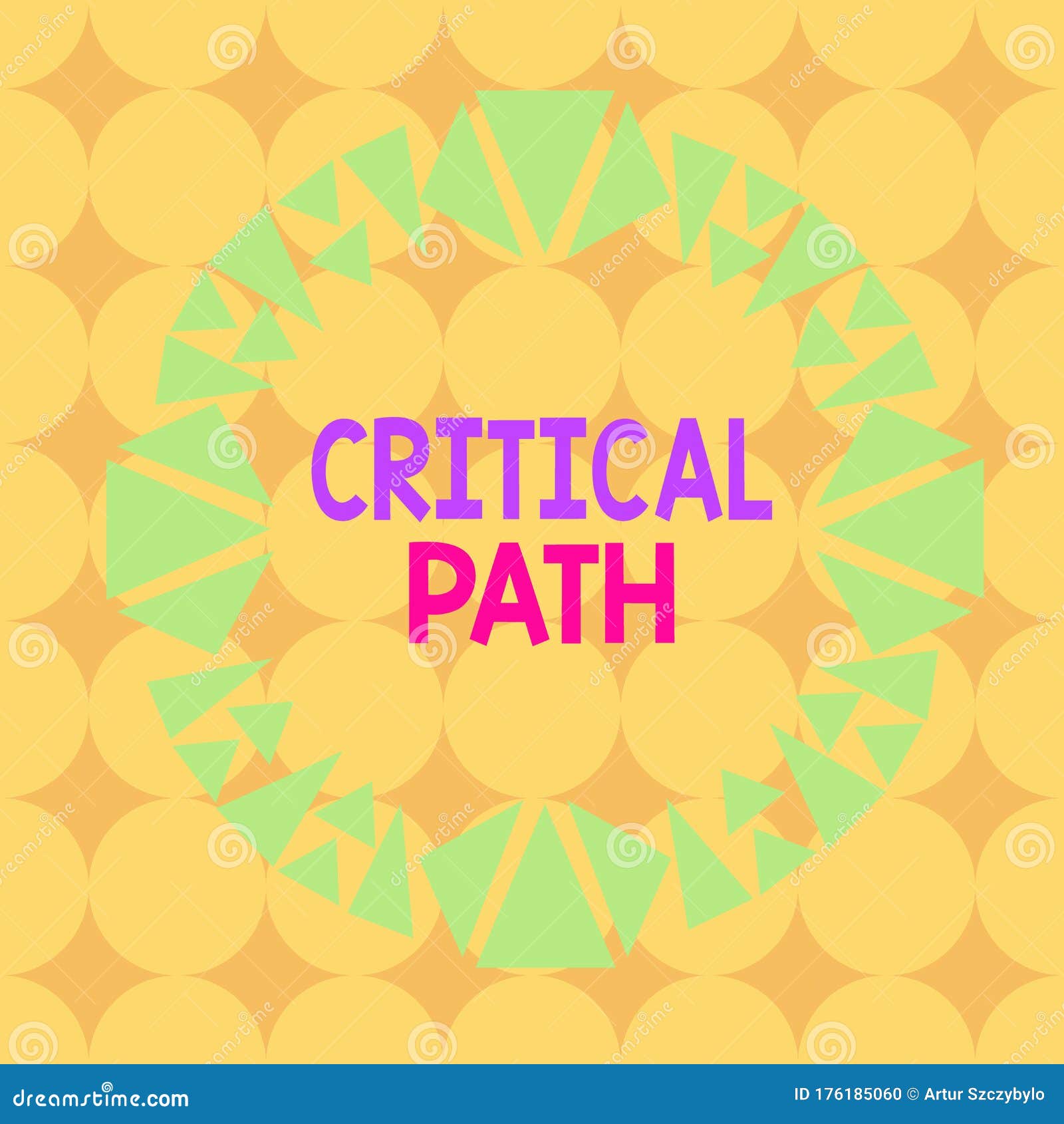 Critical Path Method Concept Banner With Icons Vector Illustration ...