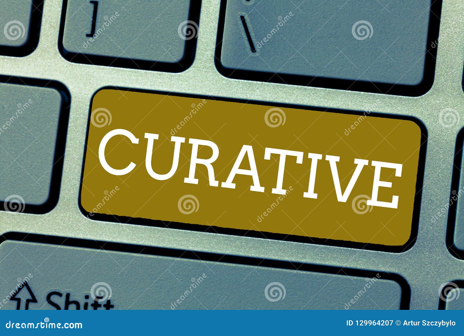 Handwriting Text Curative. Concept Meaning Something that Has Medicinal ...