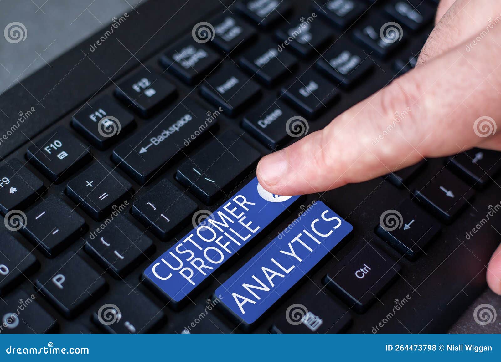 Handwriting Text Customer Profile Analytics. Word for Customer Profile ...