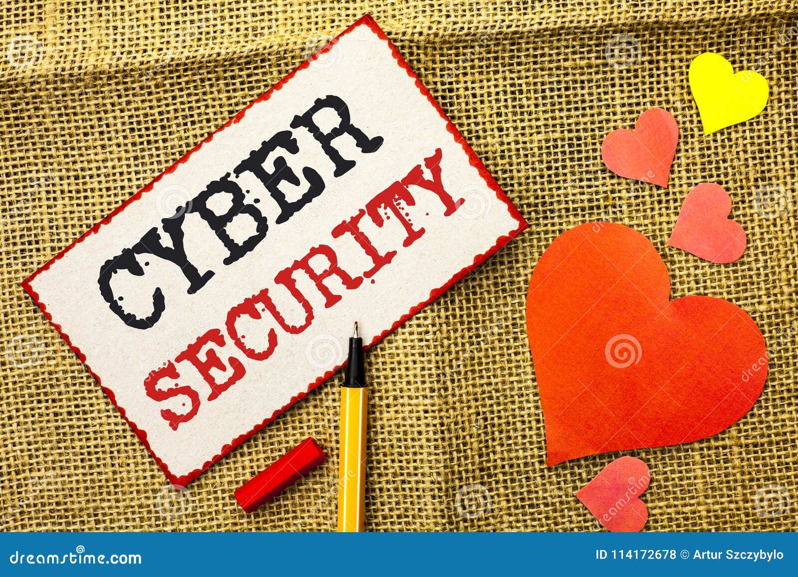 Handwriting Text Cyber Security. Concept Meaning Online Prevention of ...
