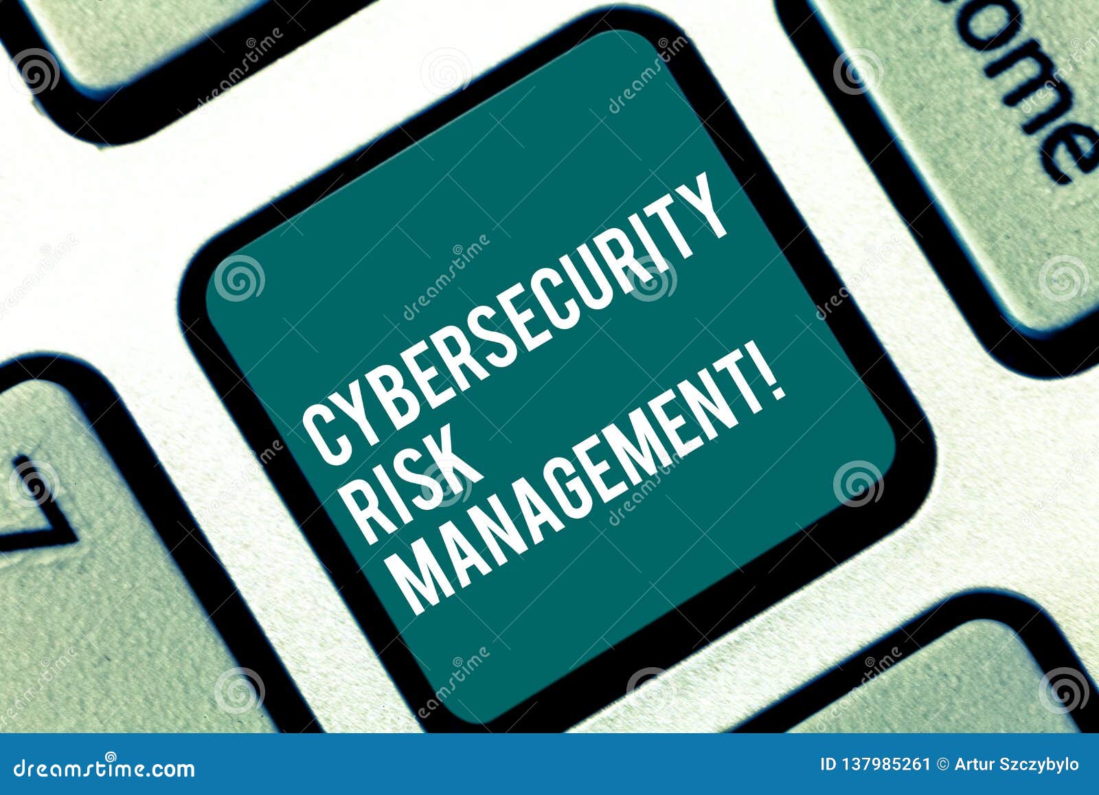 Handwriting Text Cybersecurity Risk Management. Concept Meaning ...