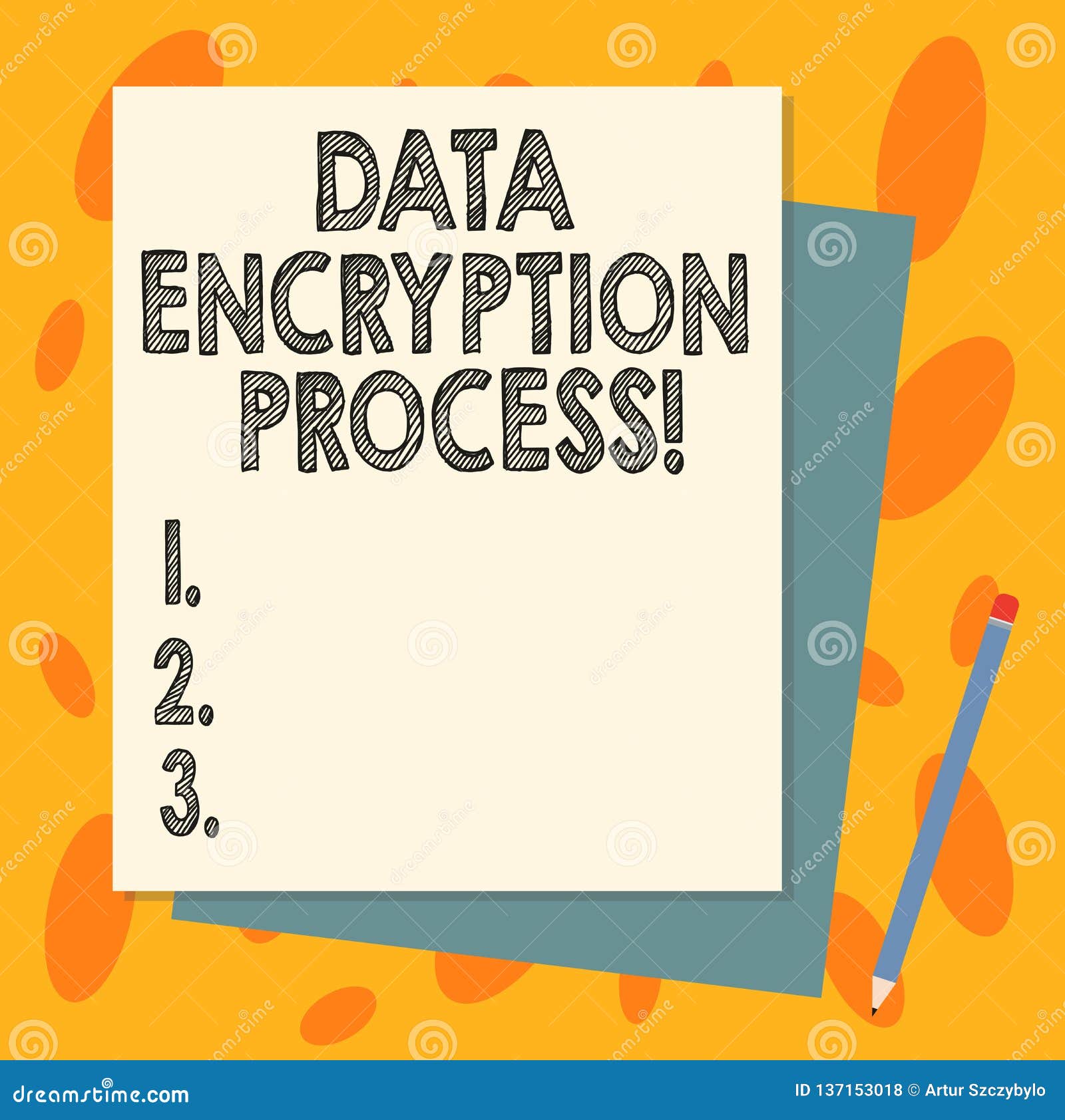 Handwriting Text Data Encryption Process. Concept Meaning the Method of ...