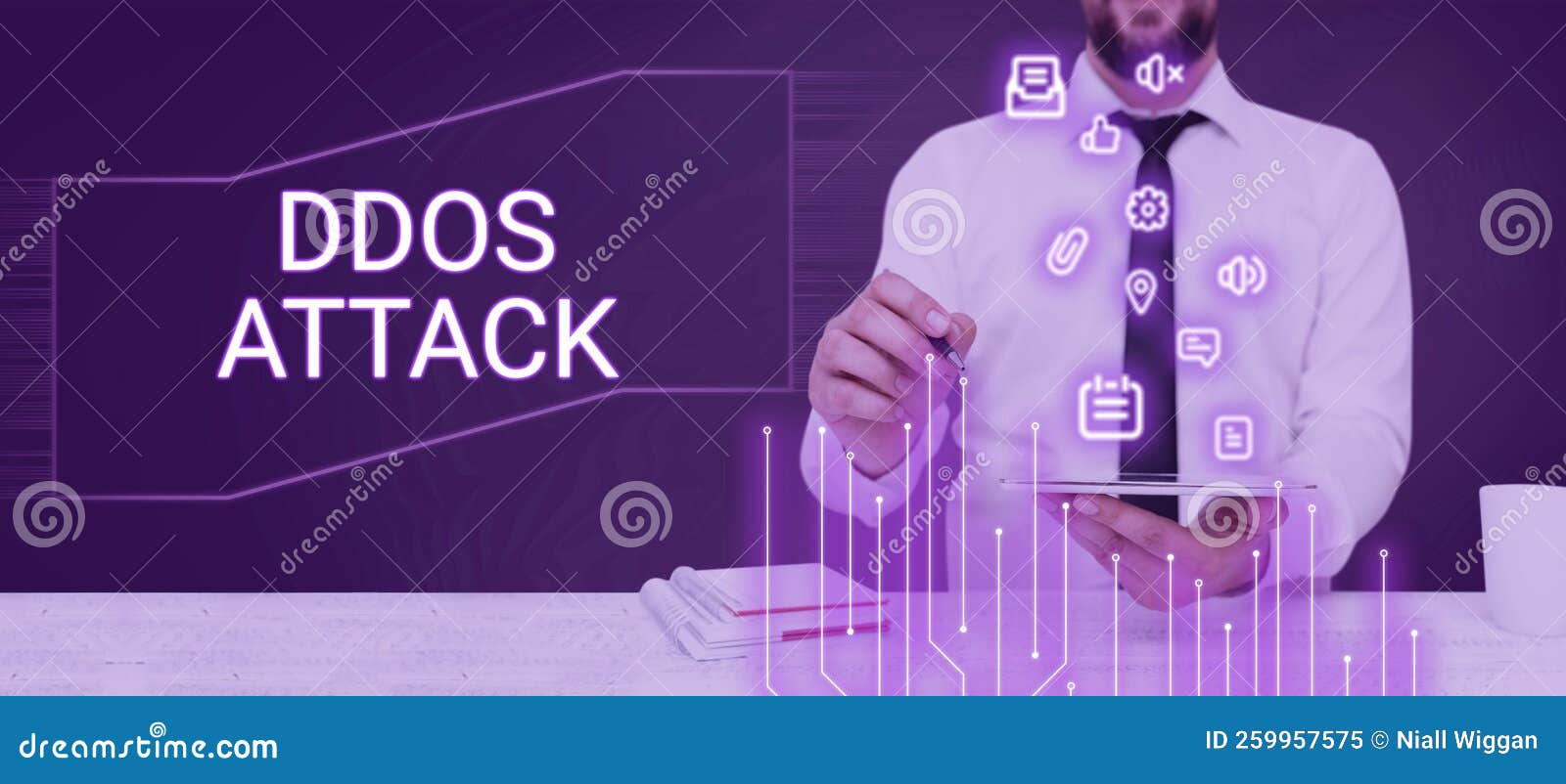 Text Sign Showing Ddos Attack. Business Concept Disturbed Access To the ... Text Sign Showing Ddos Attack. Business Concept Disturbed Access To the ...