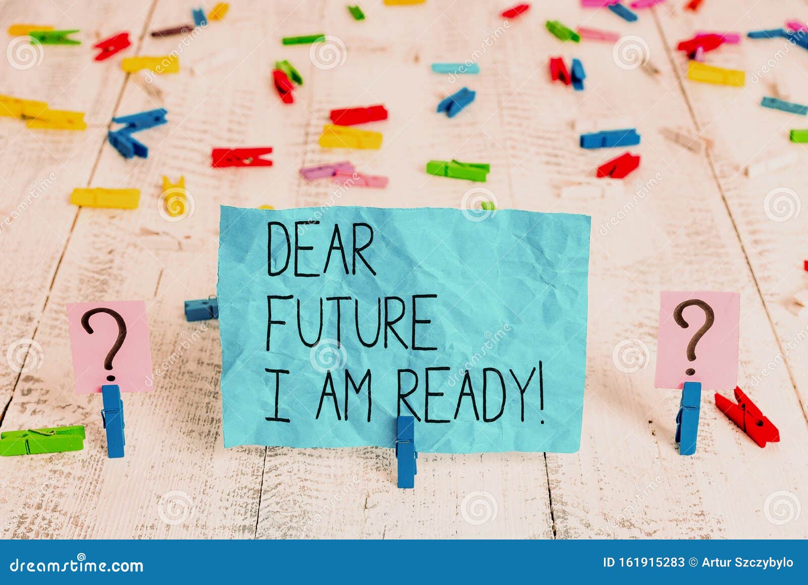 Handwriting Text Dear Future I am Ready. Concept Meaning Suitable State ...