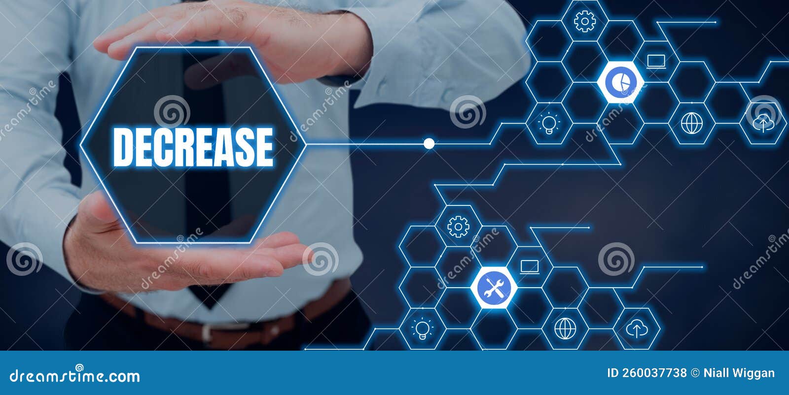 Handwriting Text Decrease. Internet Concept Make or Become Smaller or Fewer in Size Amount ...