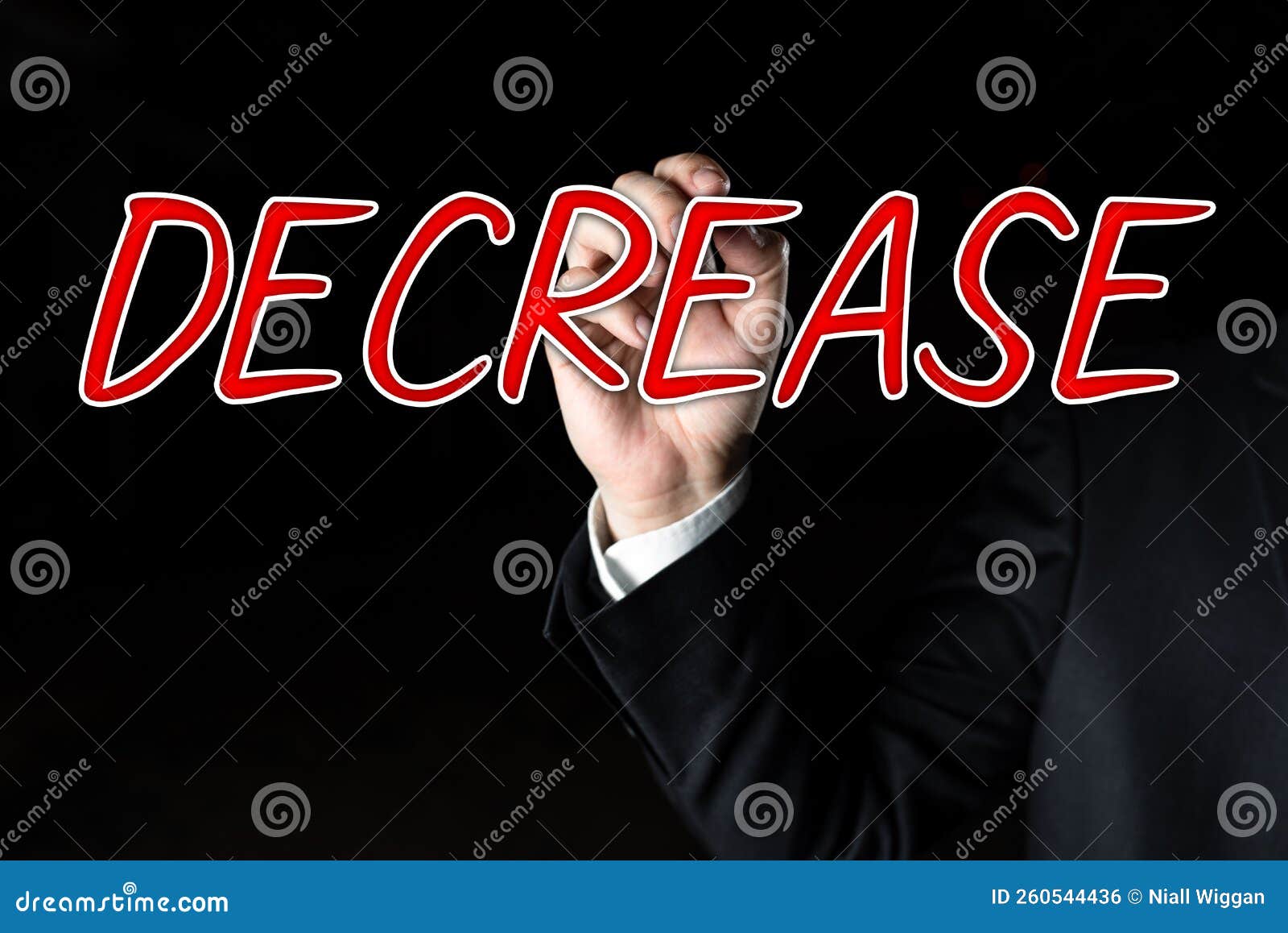 Writing Displaying Text Decrease. Business Concept Make or Become ...