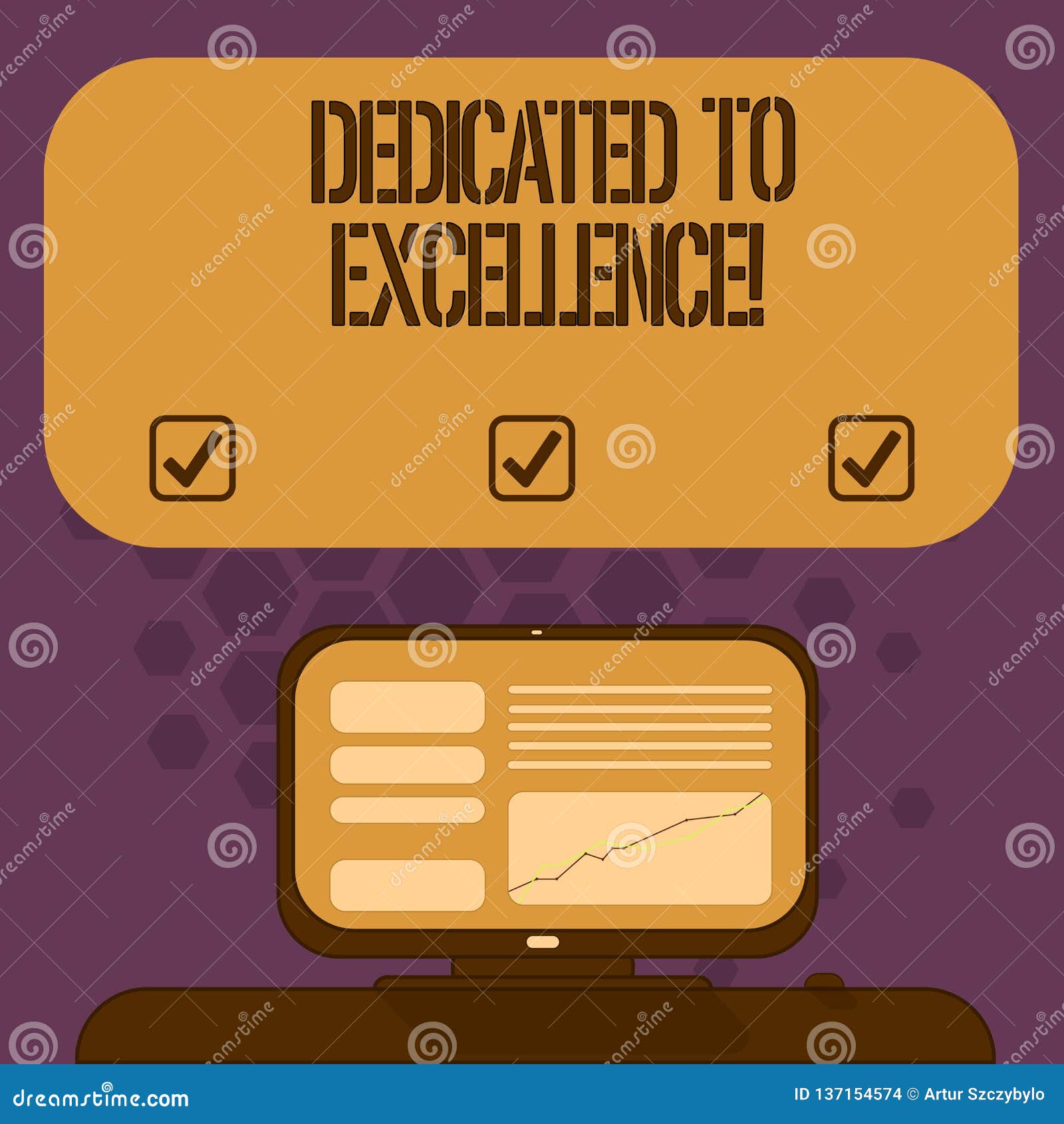 Handwriting Text Dedicated To Excellence. Concept Meaning a Pledge or ...