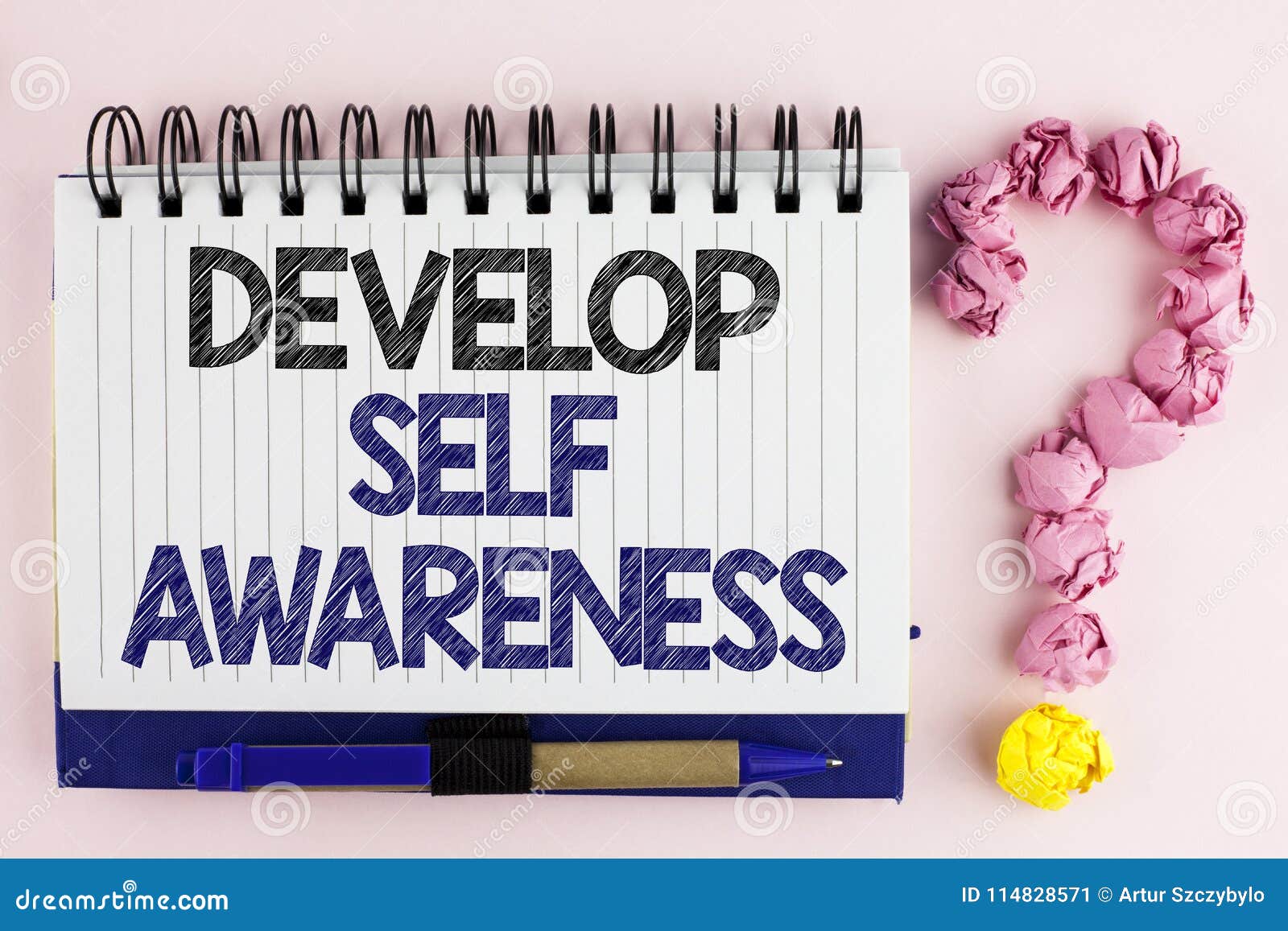 Handwriting Text Develop Self Awareness. Concept Meaning Improve Your ...