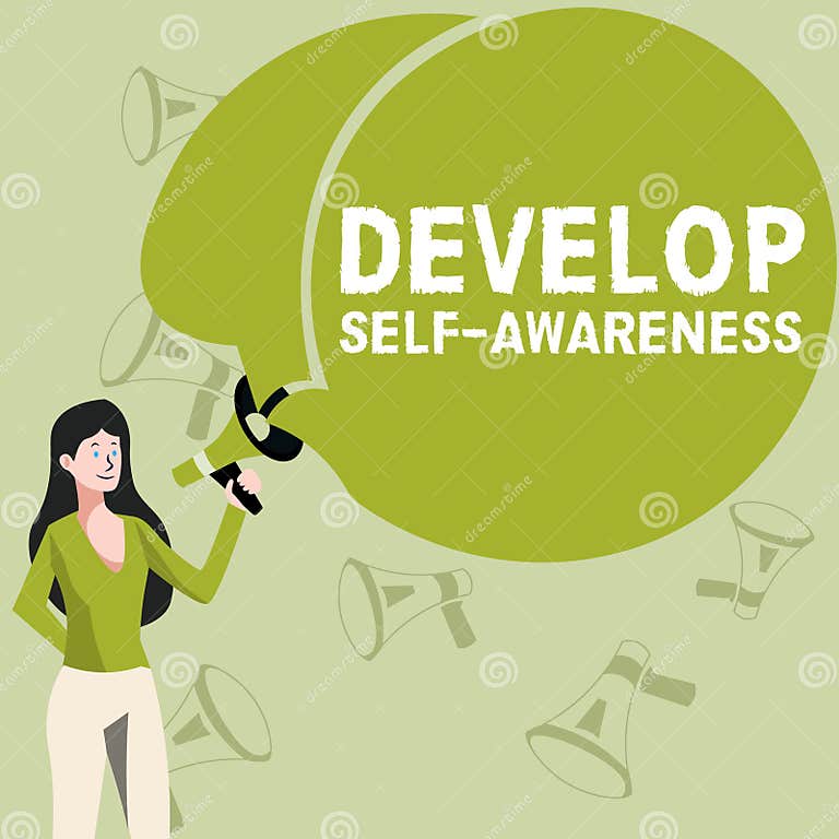 Handwriting Text Develop Self Awareness. Word for Improve Sharp ...