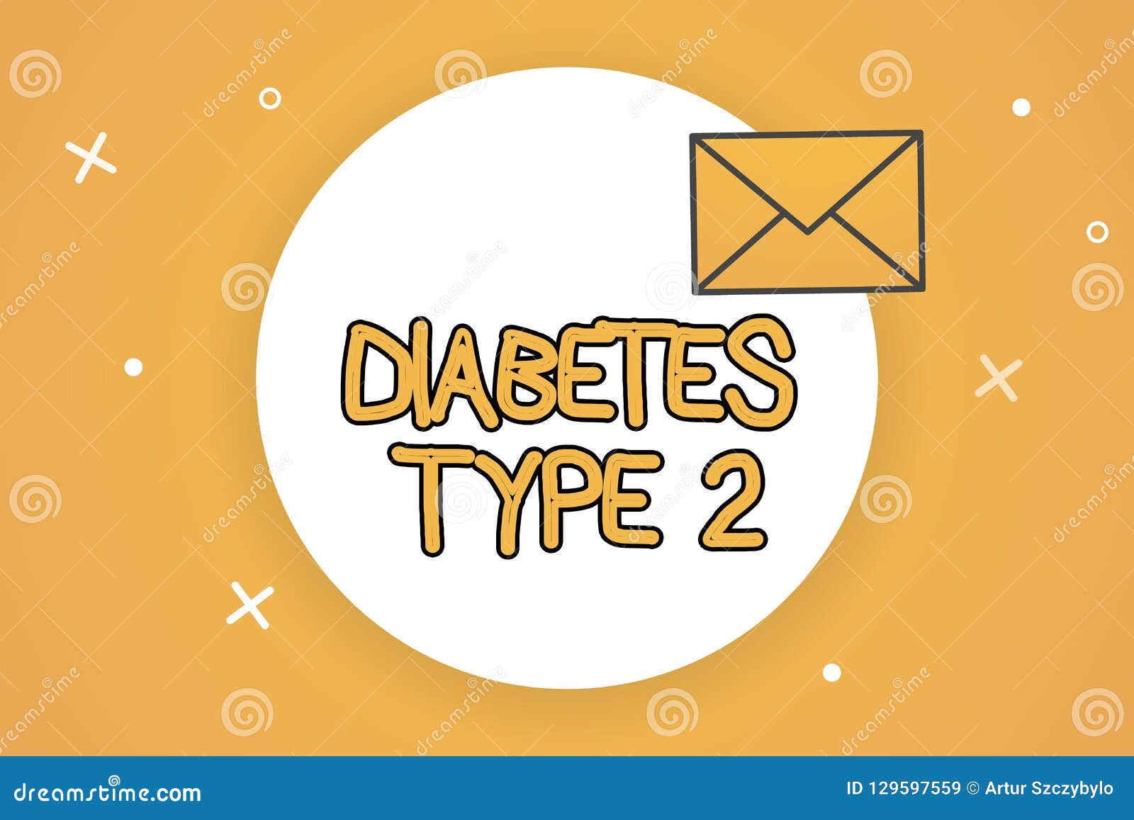 Handwriting Text Diabetes Type 2. Concept Meaning Condition Which Body ...