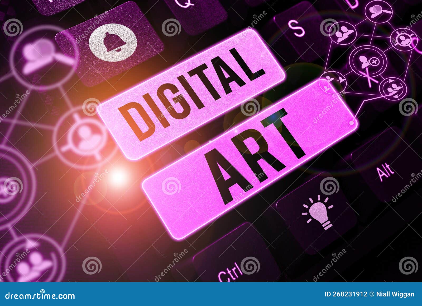 Handwriting Text Digital Art. Business Showcase Use of Skill and ...