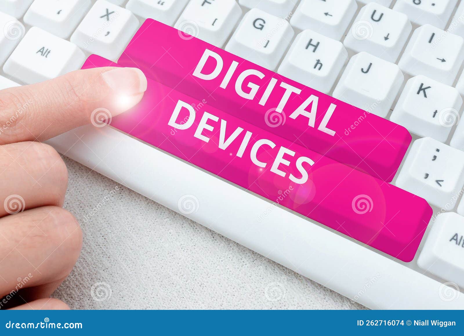 Handwriting Text Digital Devices. Word Written on Physical Unit of ...