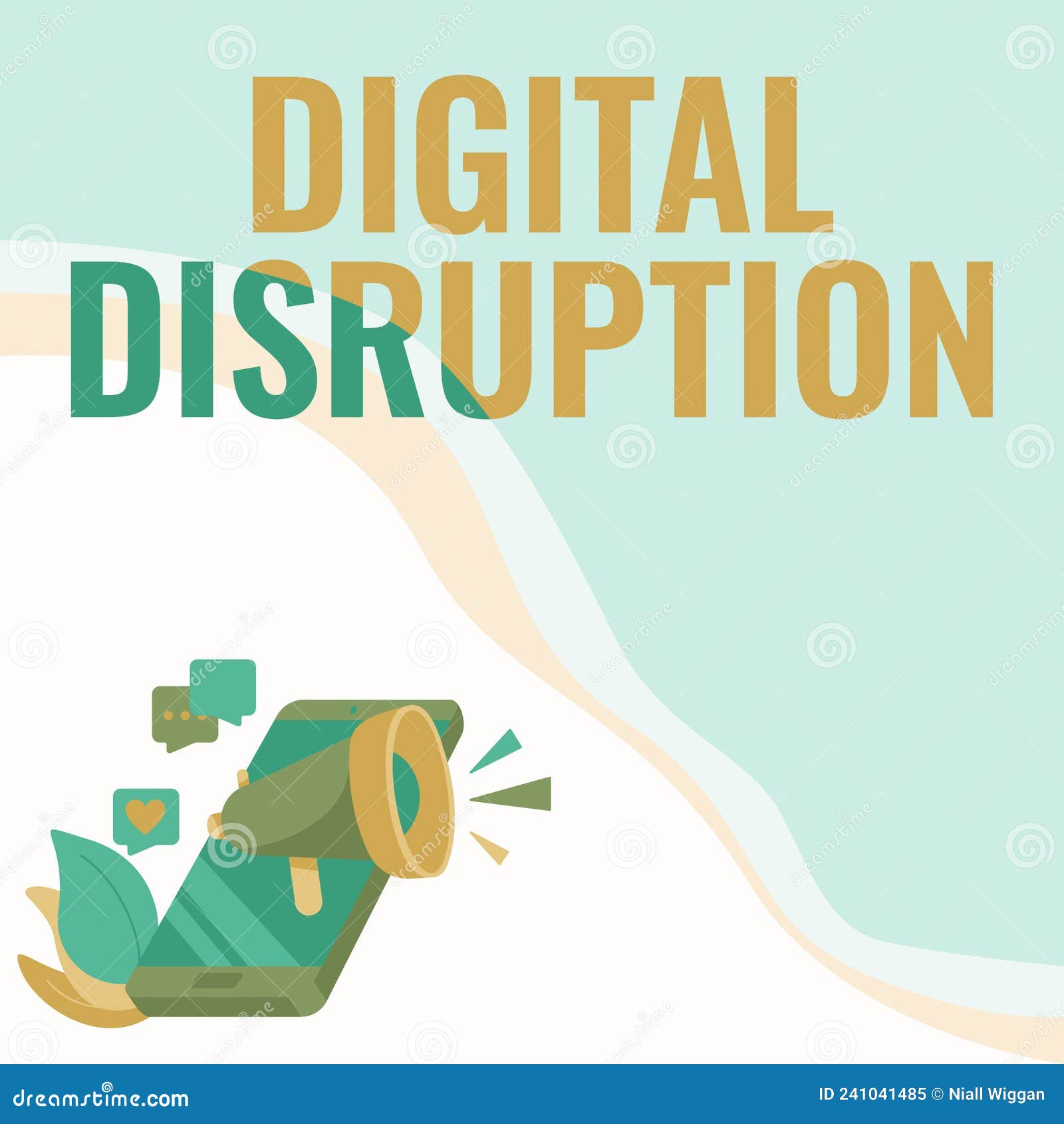 Text Caption Presenting Digital Disruption. Word for Changes that ...