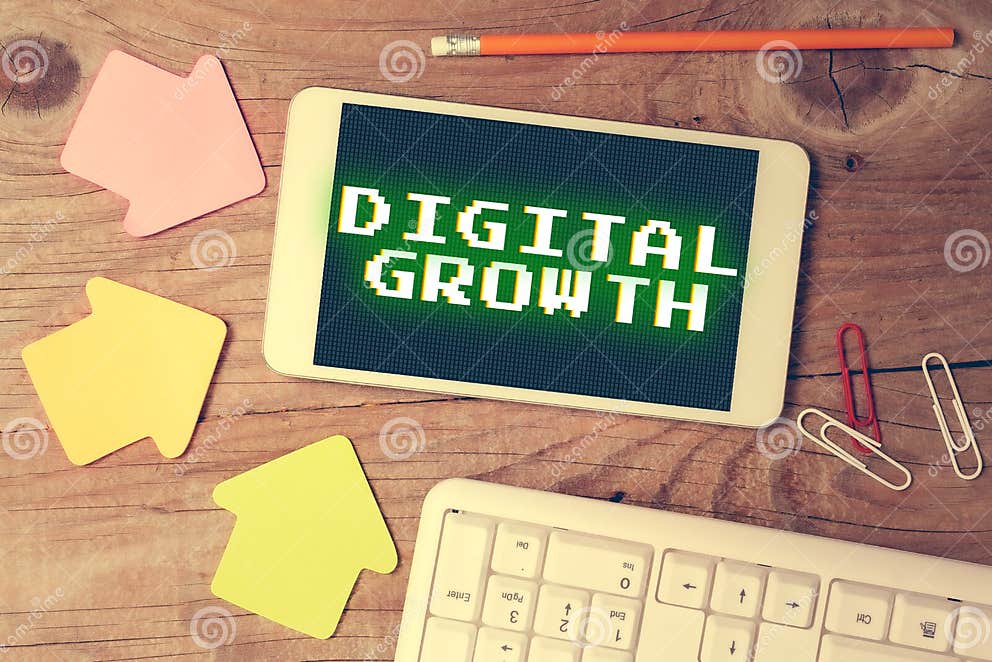 Text Caption Presenting Digital Growth. Conceptual Photo Early Stages ...