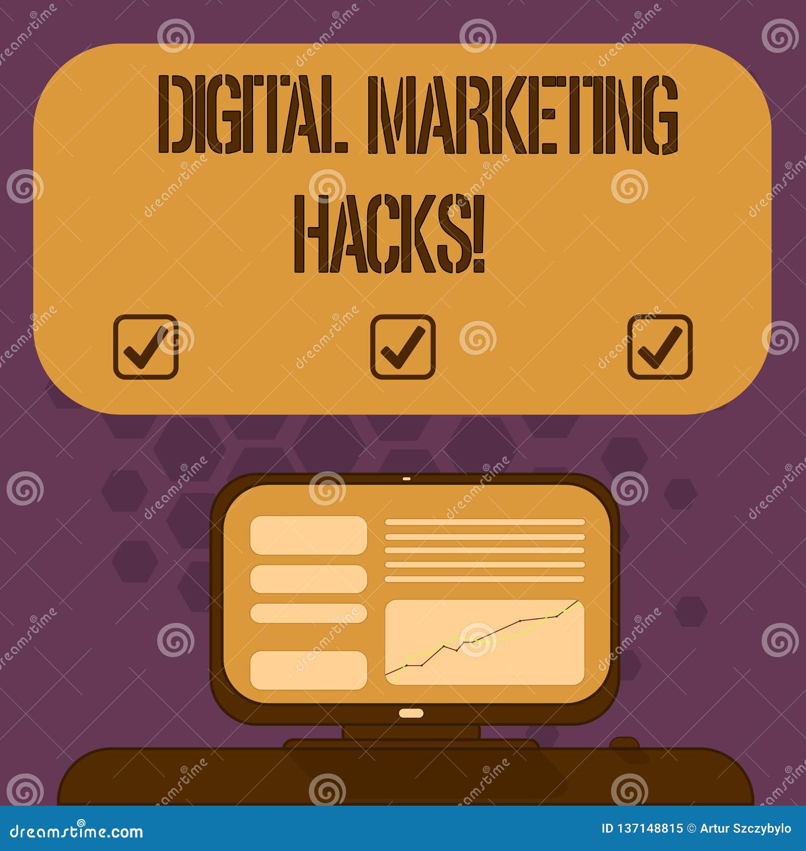 Handwriting Text Digital Marketing Hacks. Concept Meaning Using Skills ...