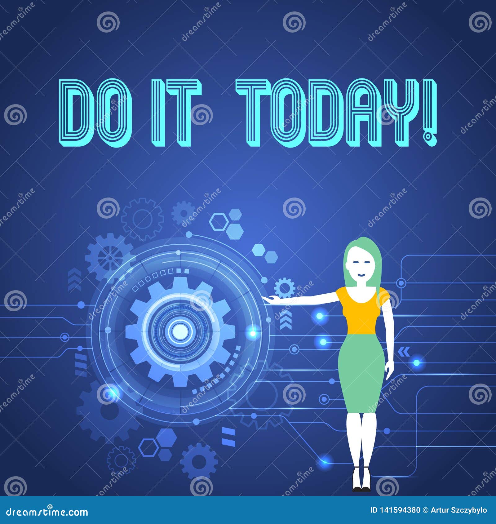 Handwriting Text Do it Today. Concept Meaning Start Working Doing ...