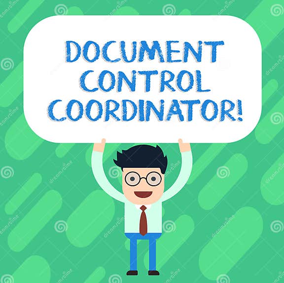 Handwriting Text Document Control Coordinator. Concept Meaning ...