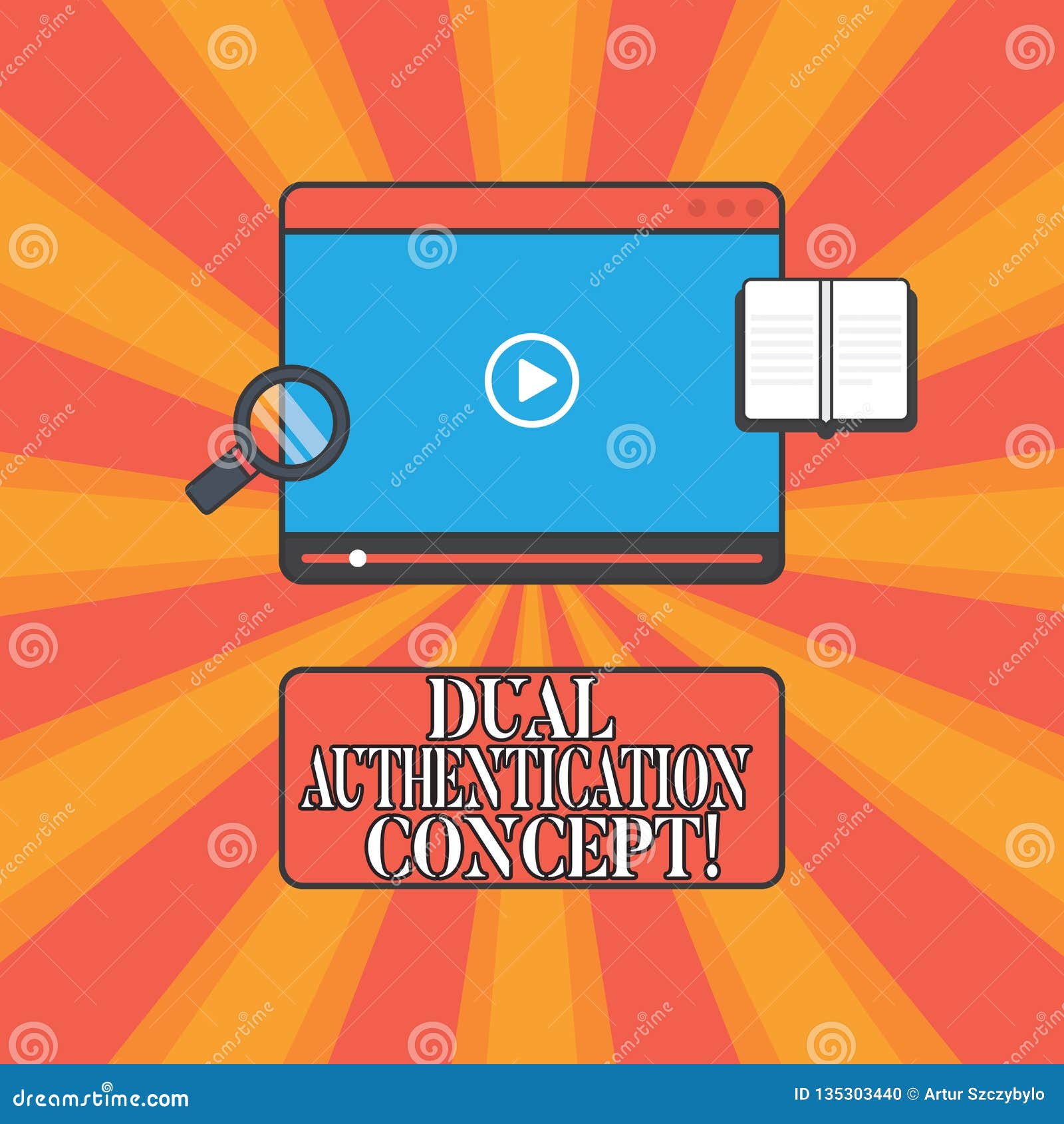 Handwriting Text Dual Authentication Concept. Concept Meaning Need Two ...