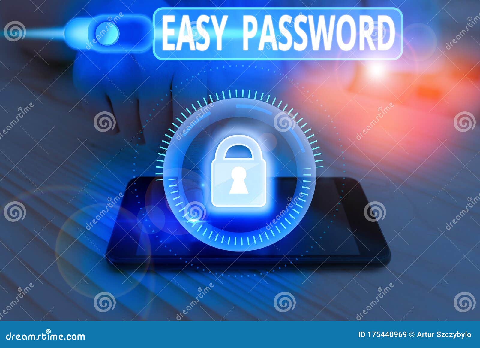 Handwriting Text Easy Password. Concept Meaning Easy Code that Enables ...