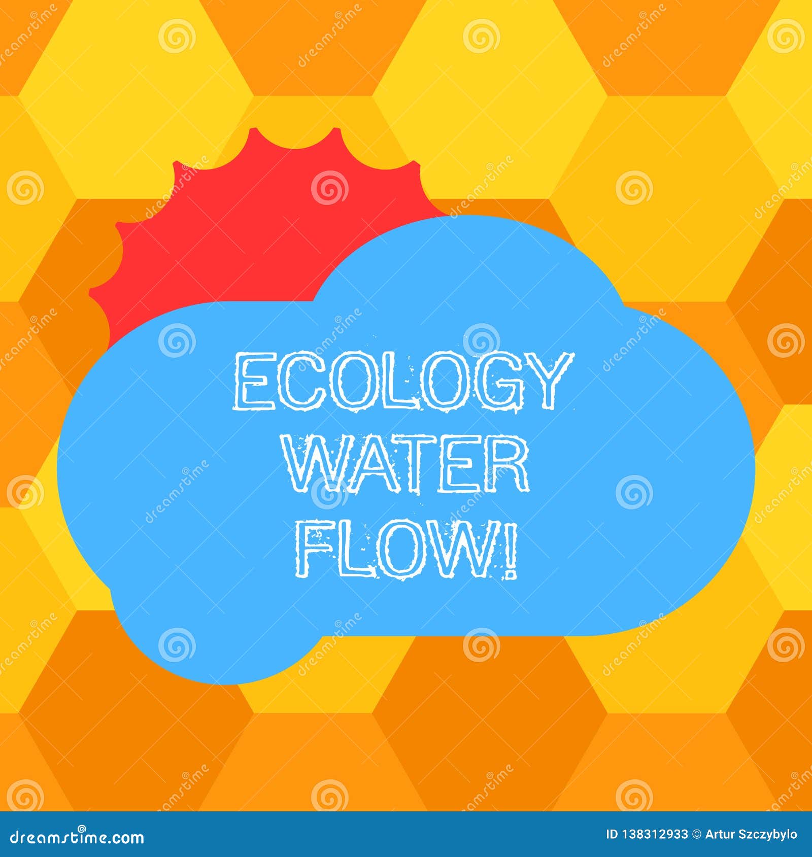 Handwriting Text Ecology Water Flow. Concept Meaning System for ...