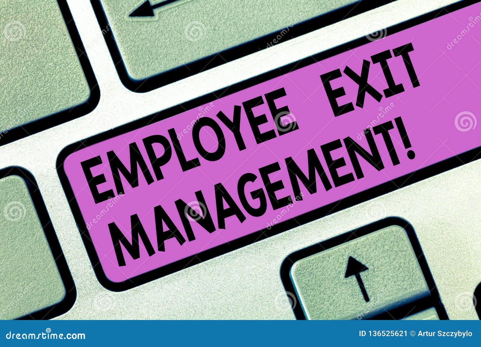 Handwriting Text Employee Exit Management. Concept Meaning Separation ...