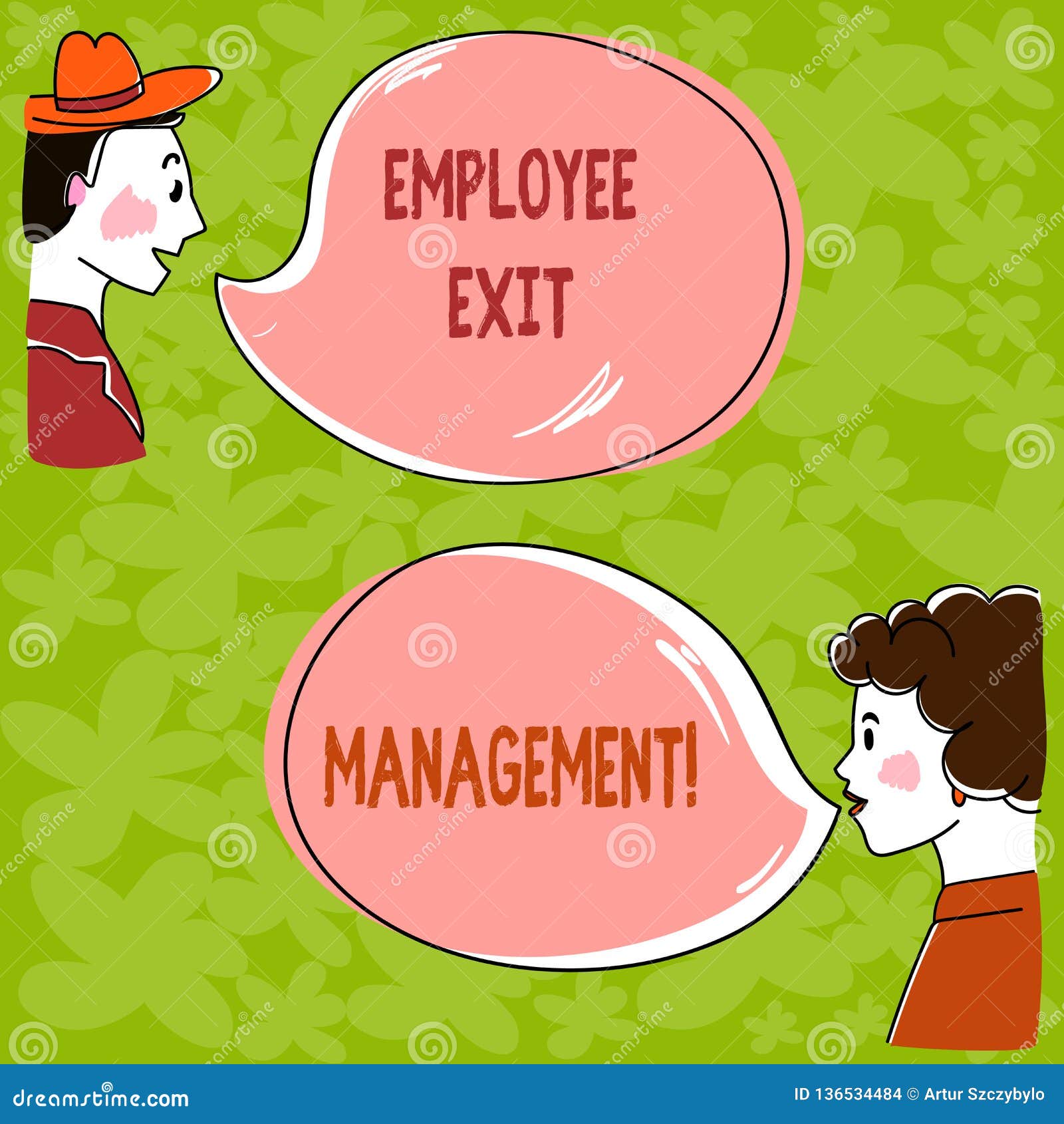 Handwriting Text Employee Exit Management. Concept Meaning Separation ...