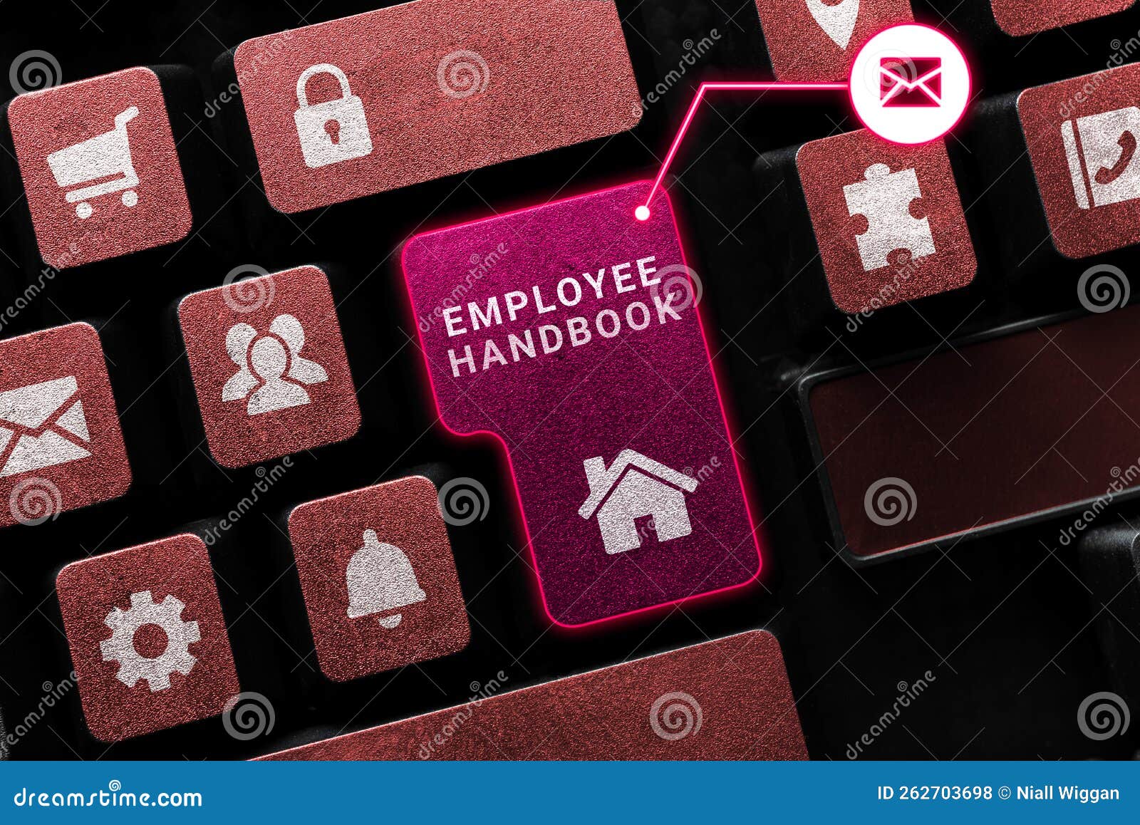 Writing Displaying Text Employee Handbook. Business Concept Document ...