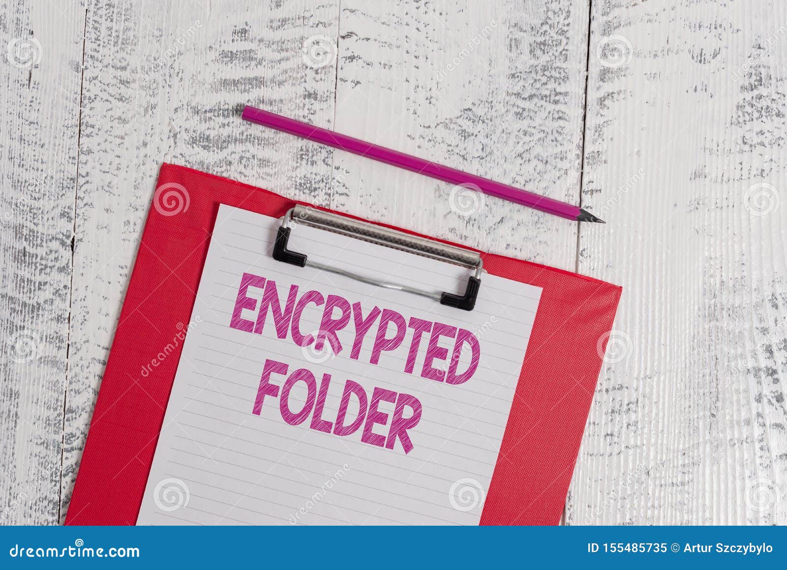 Handwriting Text Encrypted Folder. Concept Meaning Protect Confidential ...