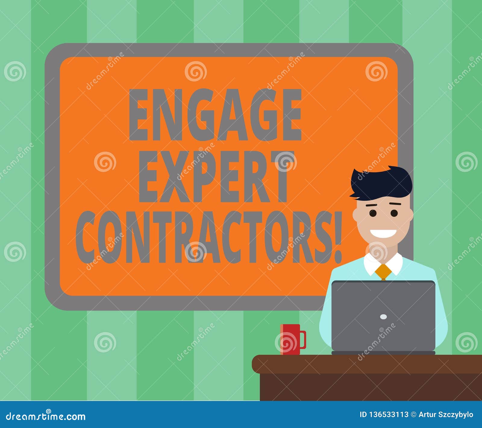 Handwriting Text Engage Expert Contractors. Concept Meaning Hiring ...