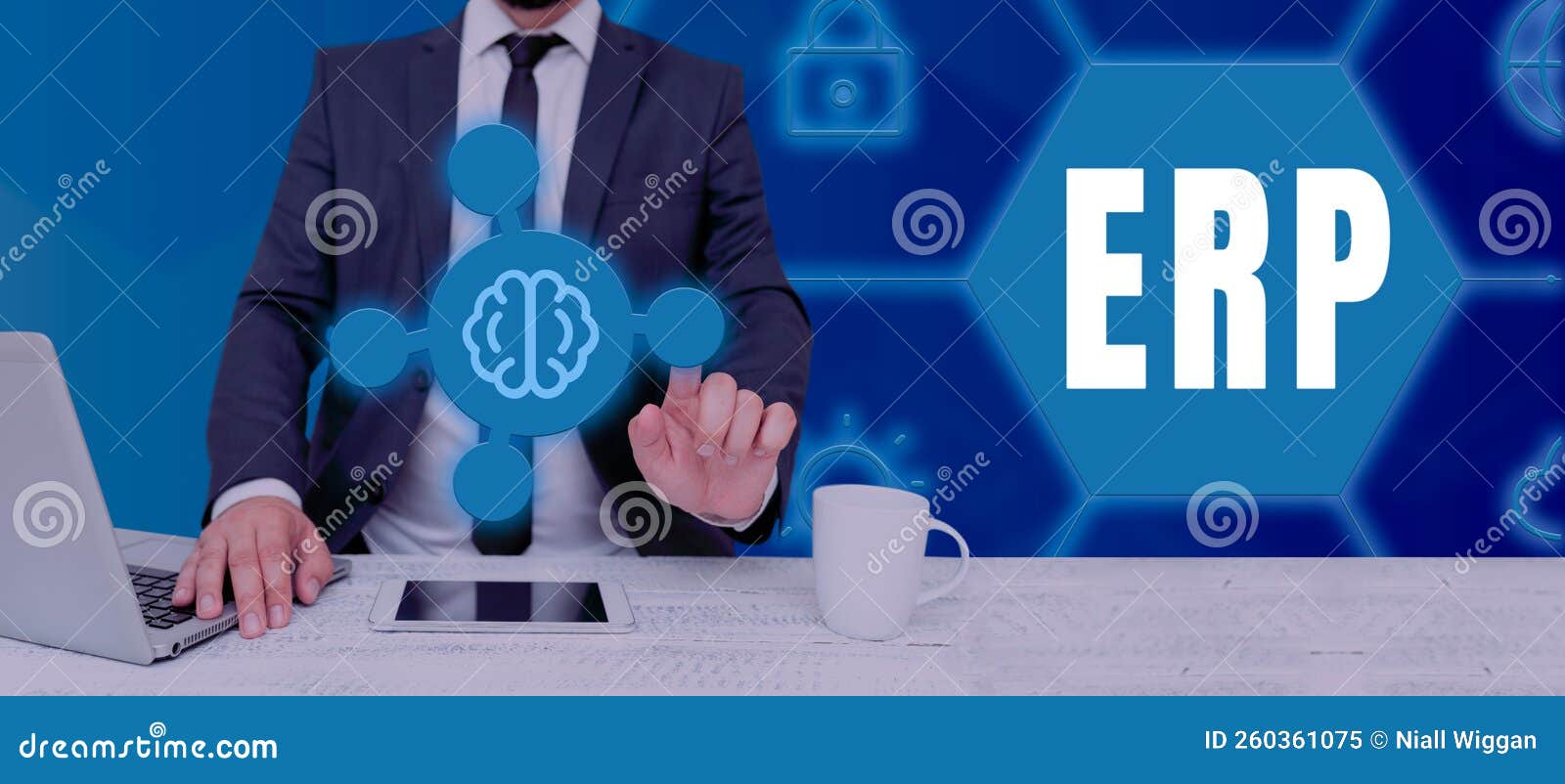 Handwriting Text Erp. Business Concept Enterprise Resource Planning ...