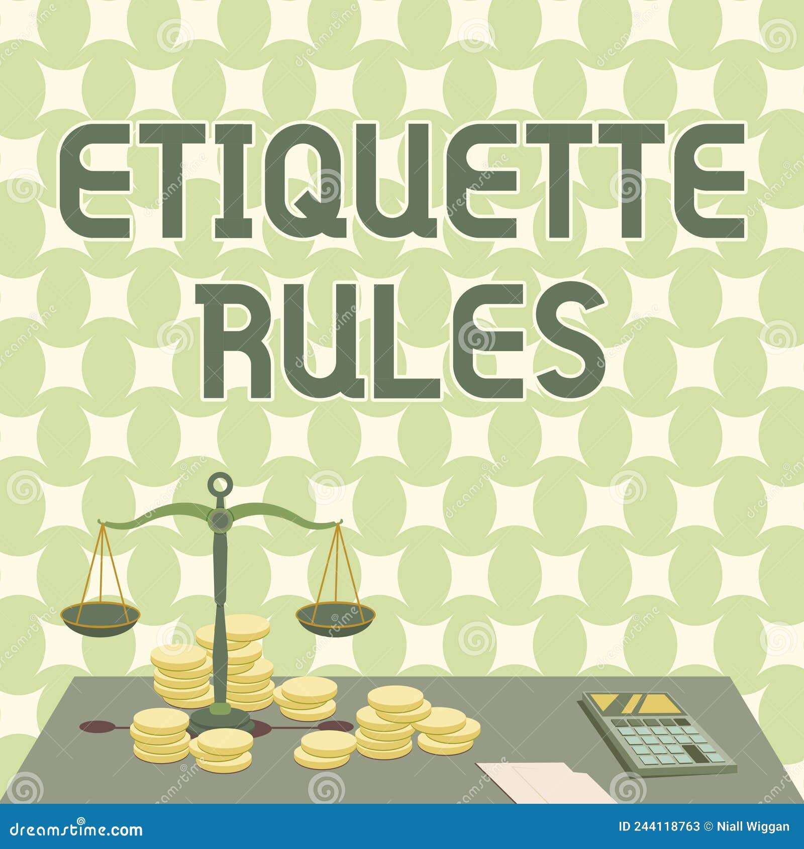 Handwriting Text Etiquette Rules. Business Approach Customs that ...