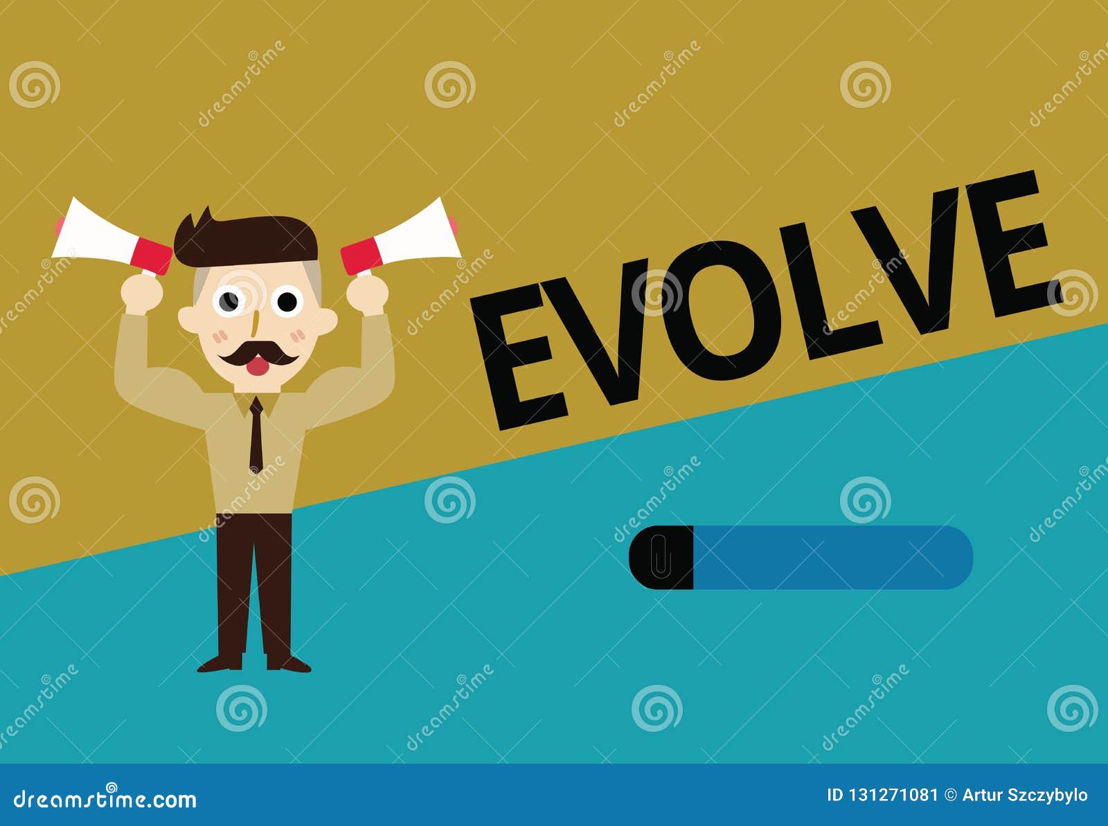 Handwriting Text Evolve. Concept Meaning Develop Gradually Improve Your ...