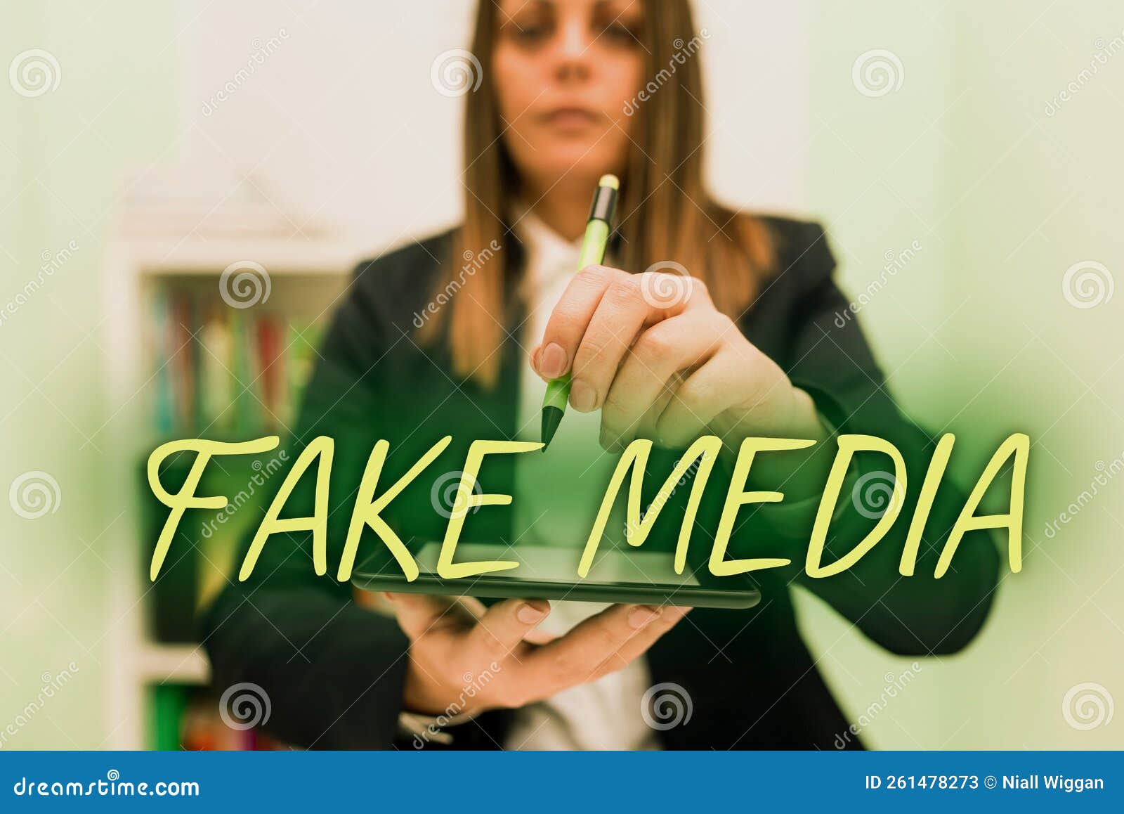 Text Caption Presenting Fake Media. Business Concept an Formation Held ...